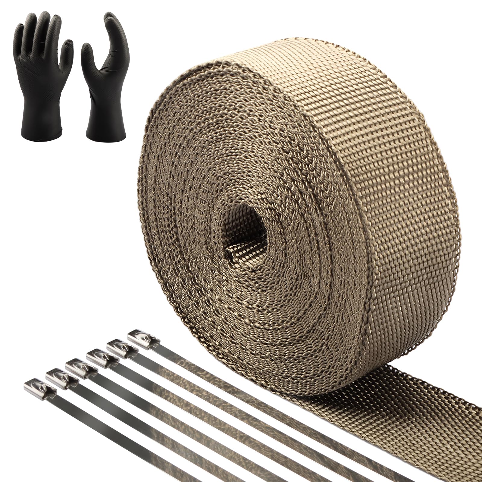 Amazon.com: CARDI 2" x 16' Titanium Exhaust Heat Wrap for Motorcycle ...