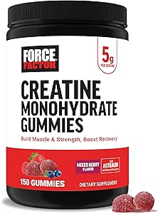 Amazon.com: Force Factor Creatine Monohydrate Gummies, 5g Dose for Men ...
