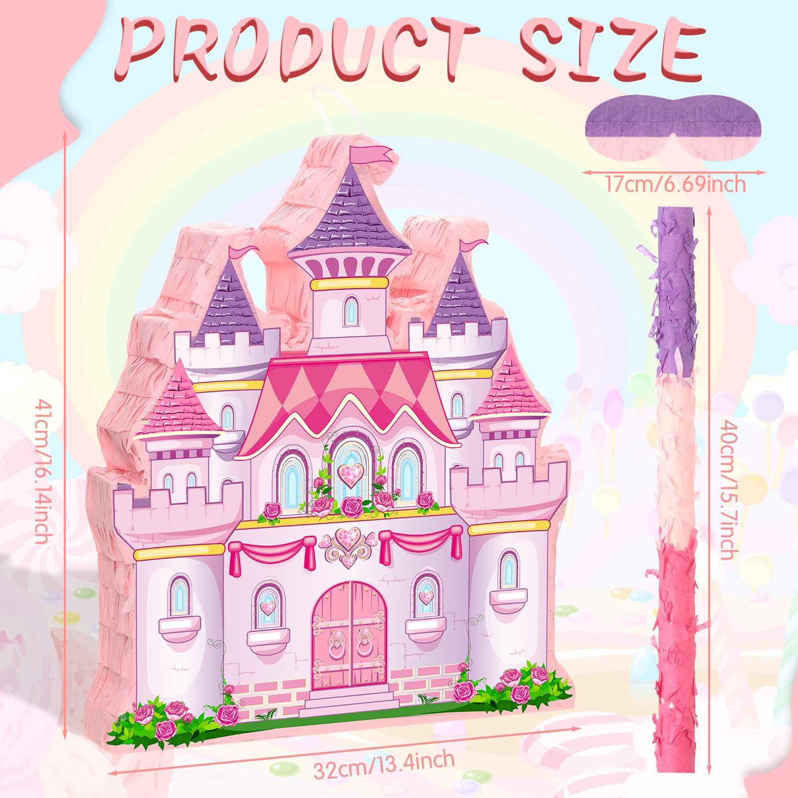 Princess Castle Pinata Bundle Girl Princess Party Pinata Set Include ...