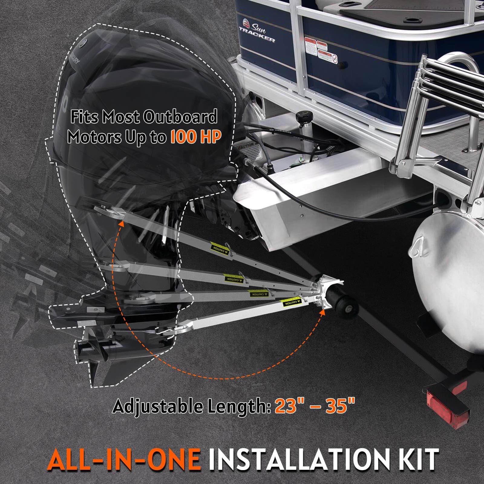 Snapklik.com : SDSNTE Adjustable Transom Saver From 23 To 35 Inches ...