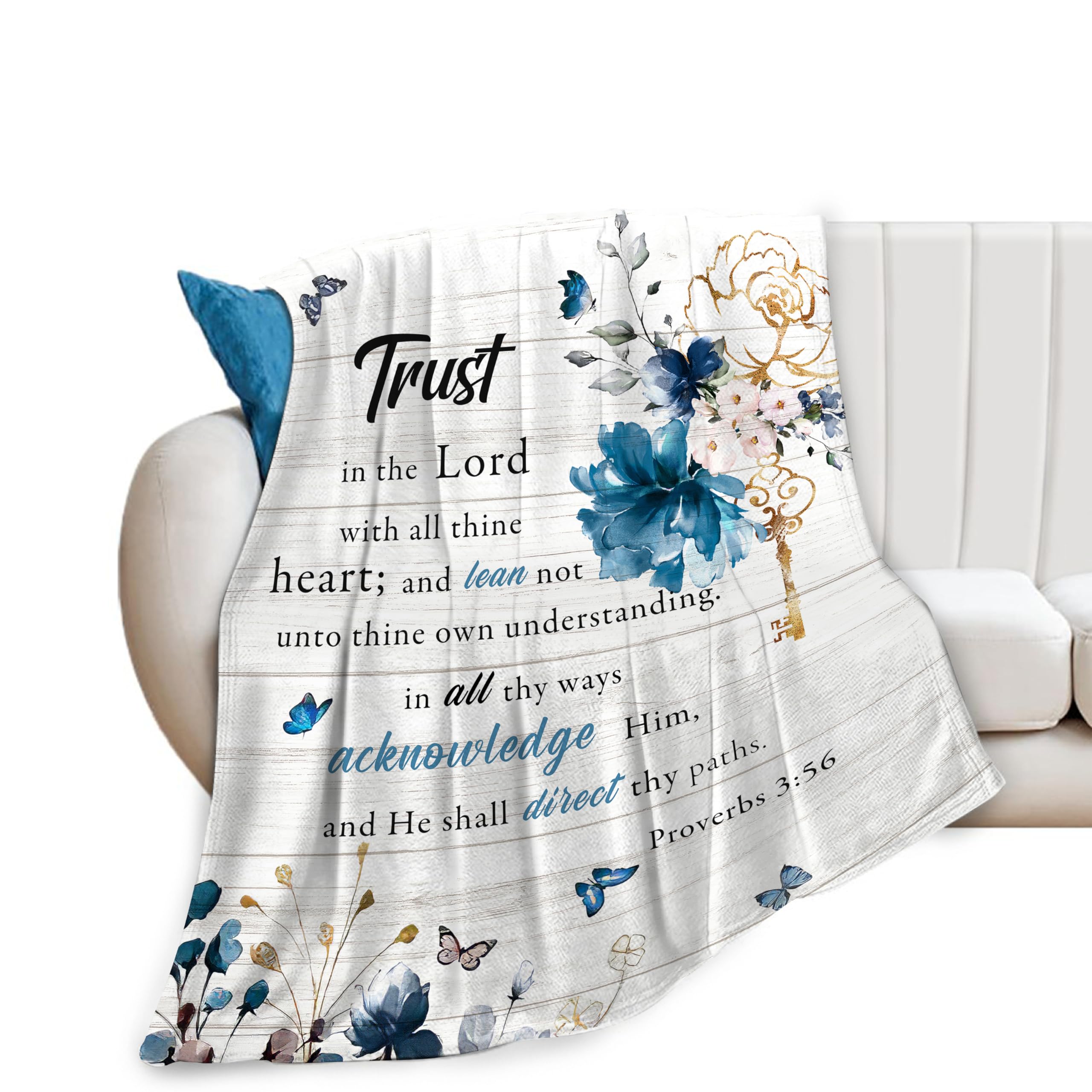 Amazon.com: Christian Blanket Super Soft Warm Bible Verse Fleece Throw ...