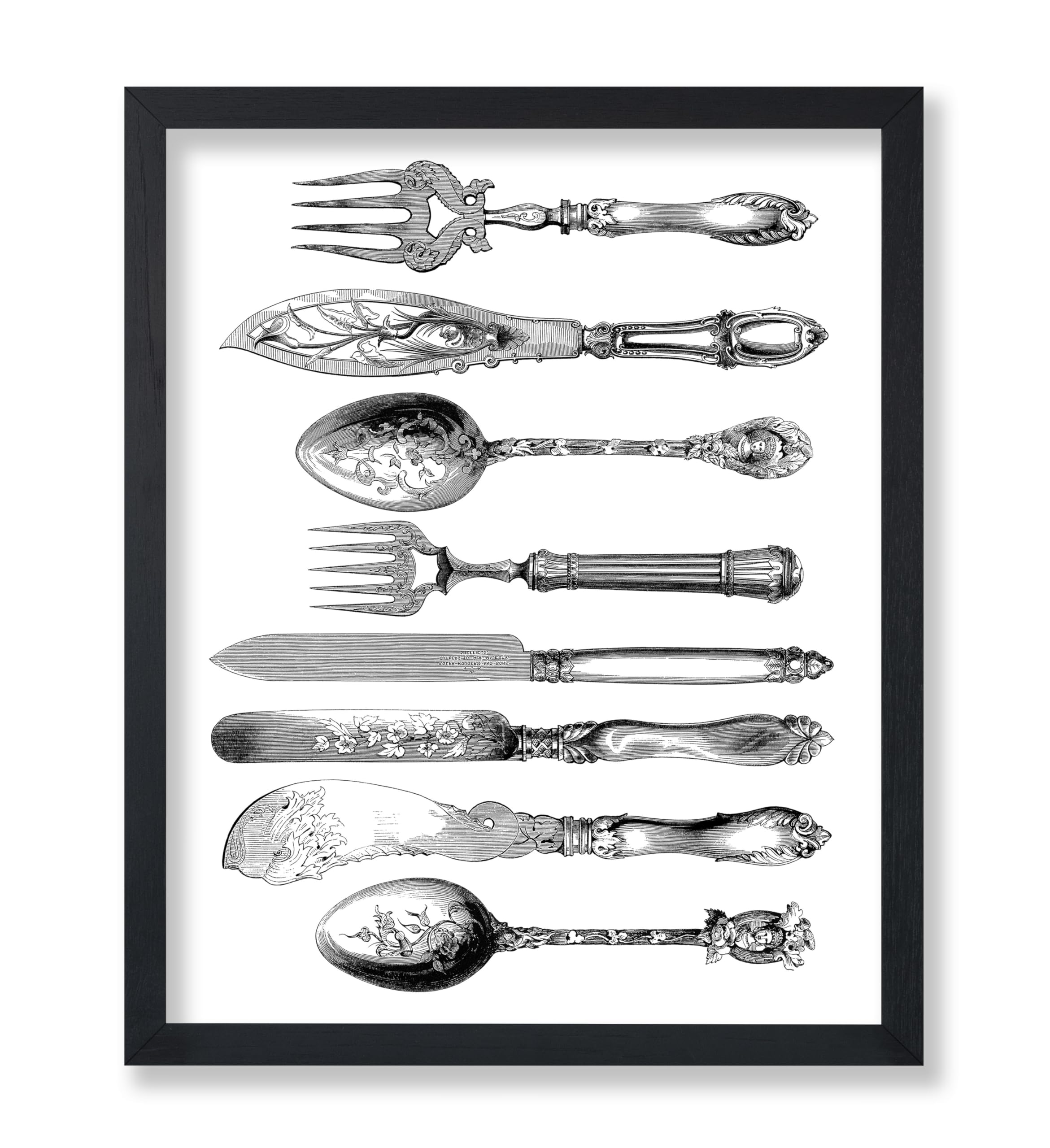 Amazon.com: Poster Master Vintage Silverware Poster - Retro Cutlery ...