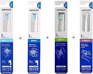 Amazon.co.jp: オムロン SB-142 詰替え用 2本入 + 歯垢除去替えブラシ SB-172 詰替え用 2本入 + 歯周ケア替えブラシSB-182 + すき間みがきブラシ【2本入 ...