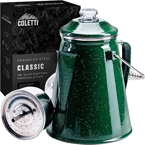 Amazon.com | COLETTI Classic Percolator Coffee Pot — The Most Nostalgic ...