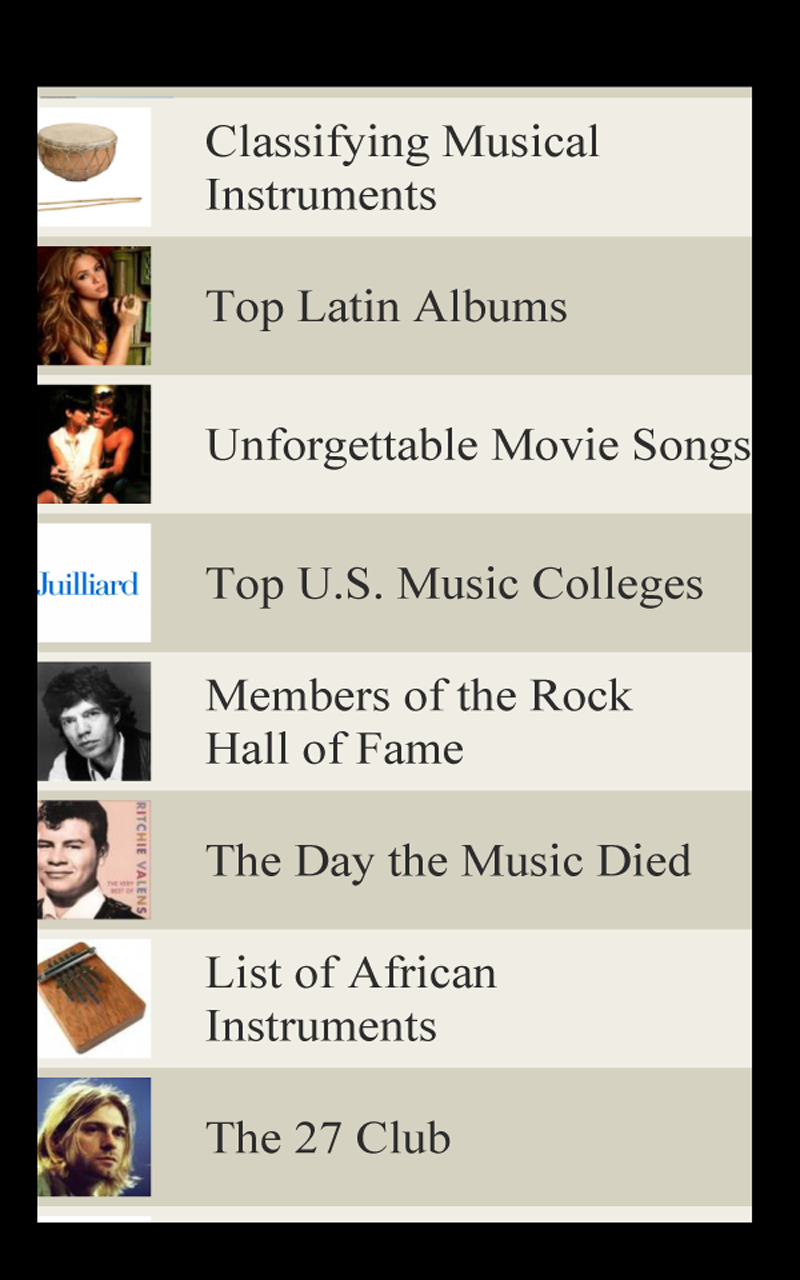 Music Lists - App on Amazon Appstore
