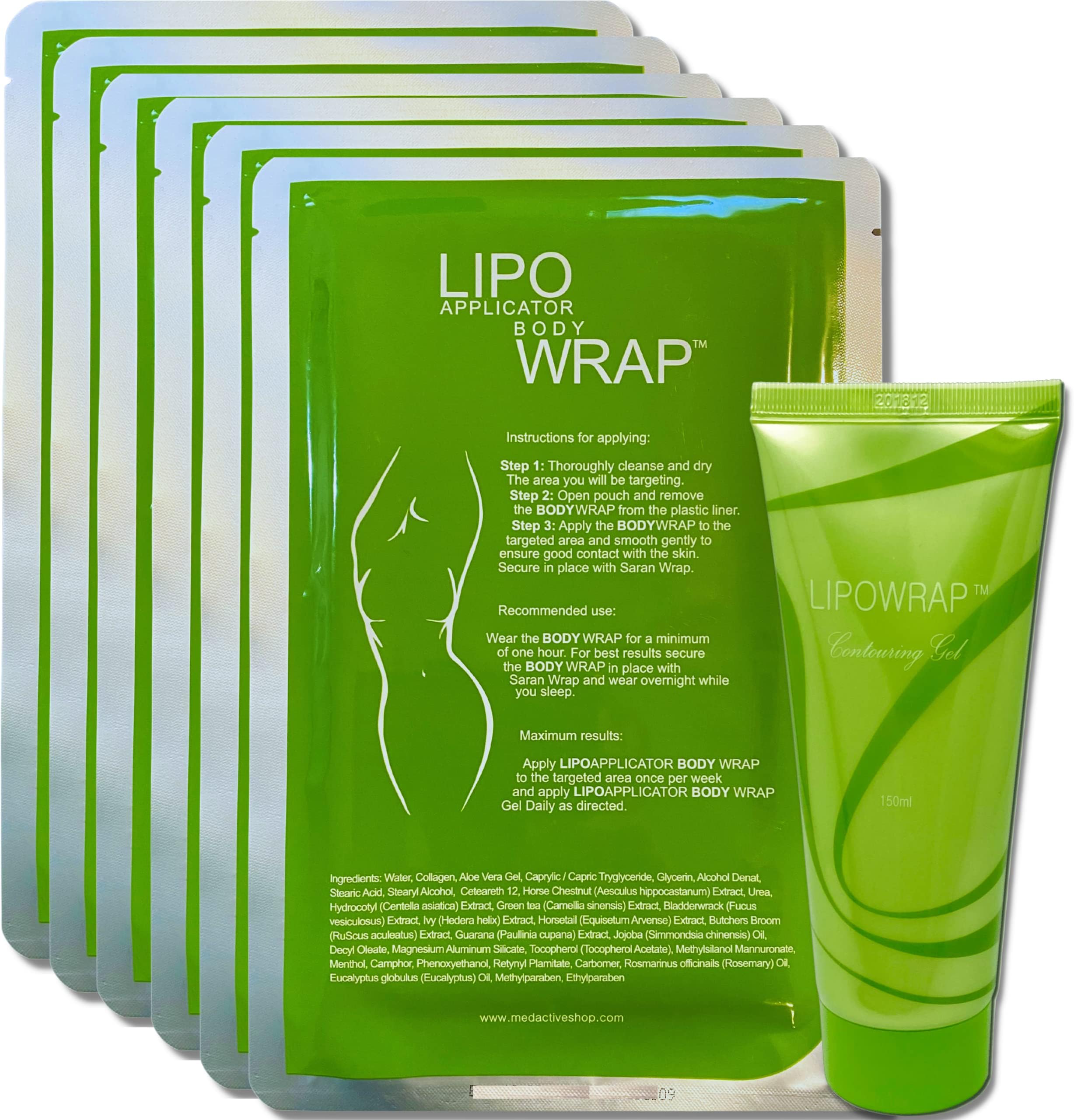 Amazon.com : lipo applicator Ultimate Body Wrap with Guarana, Green Tea ...