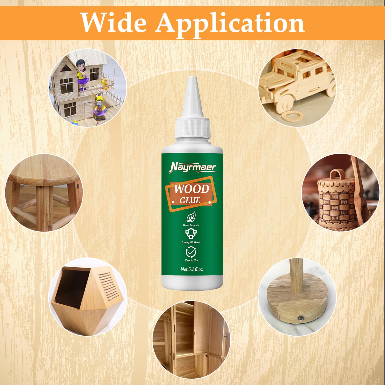 Snapklik.com : Nayrmaer Clear Wood Glue, Professional Furniture Repair ...