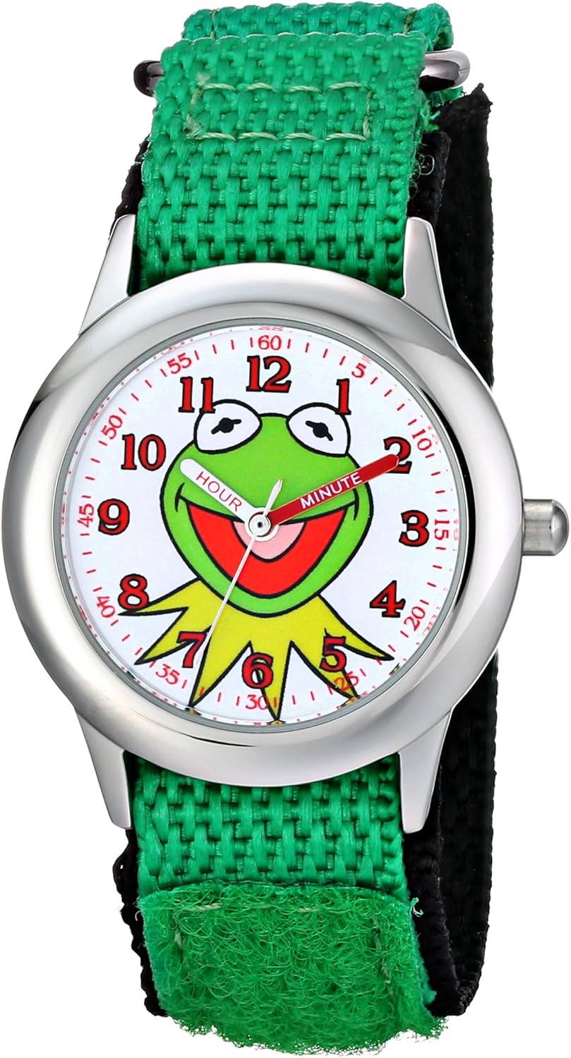 Disney Kids' W001623 The Muppets Kermit Stainless Steel Watch with ...
