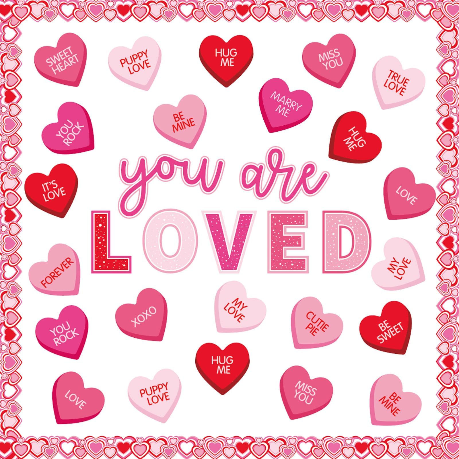 Amazon.com : Pasimy Valentine's Day Bulletin Board Decorations Set ...