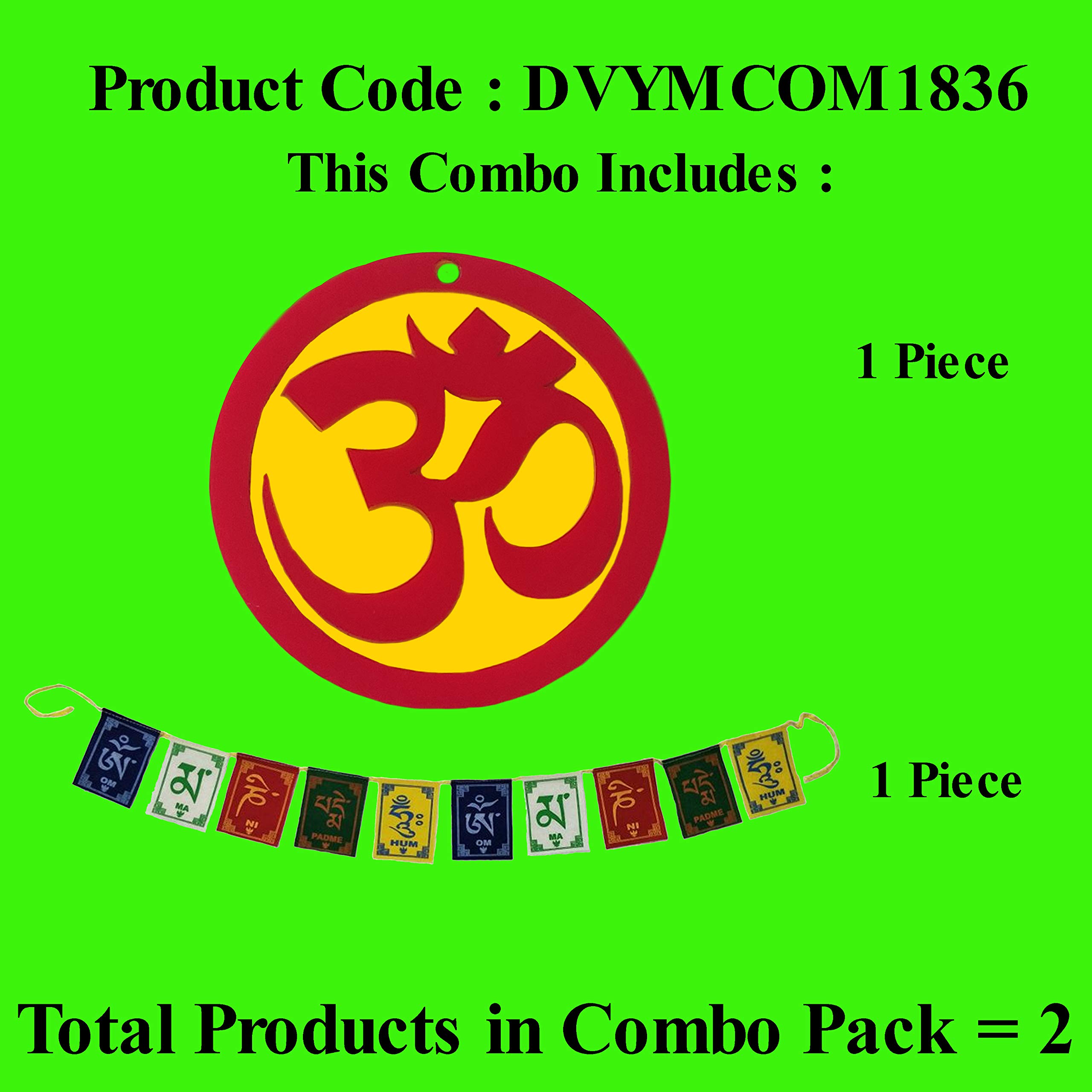 Buy Divya Mantra Tibetan Prayer Flags Aum Mani Padme Hum Om Indian ...