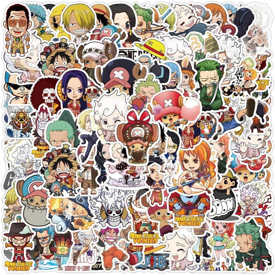 Amazon.com: PEAK TOWN Cartoon Anime Stickers (ONE Piece - Luffy ...