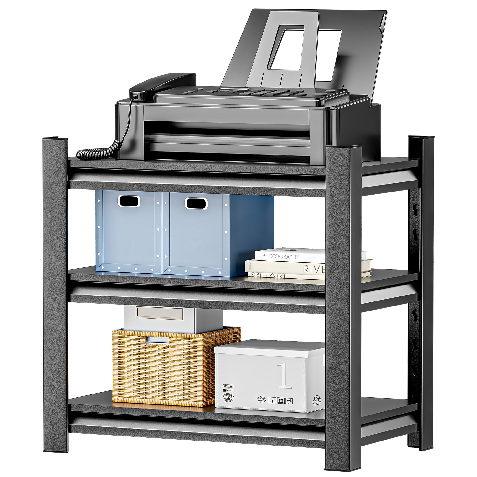 Amazon.com: Phonando Printer Stand with Wheels,3-Tier Printer Table ...