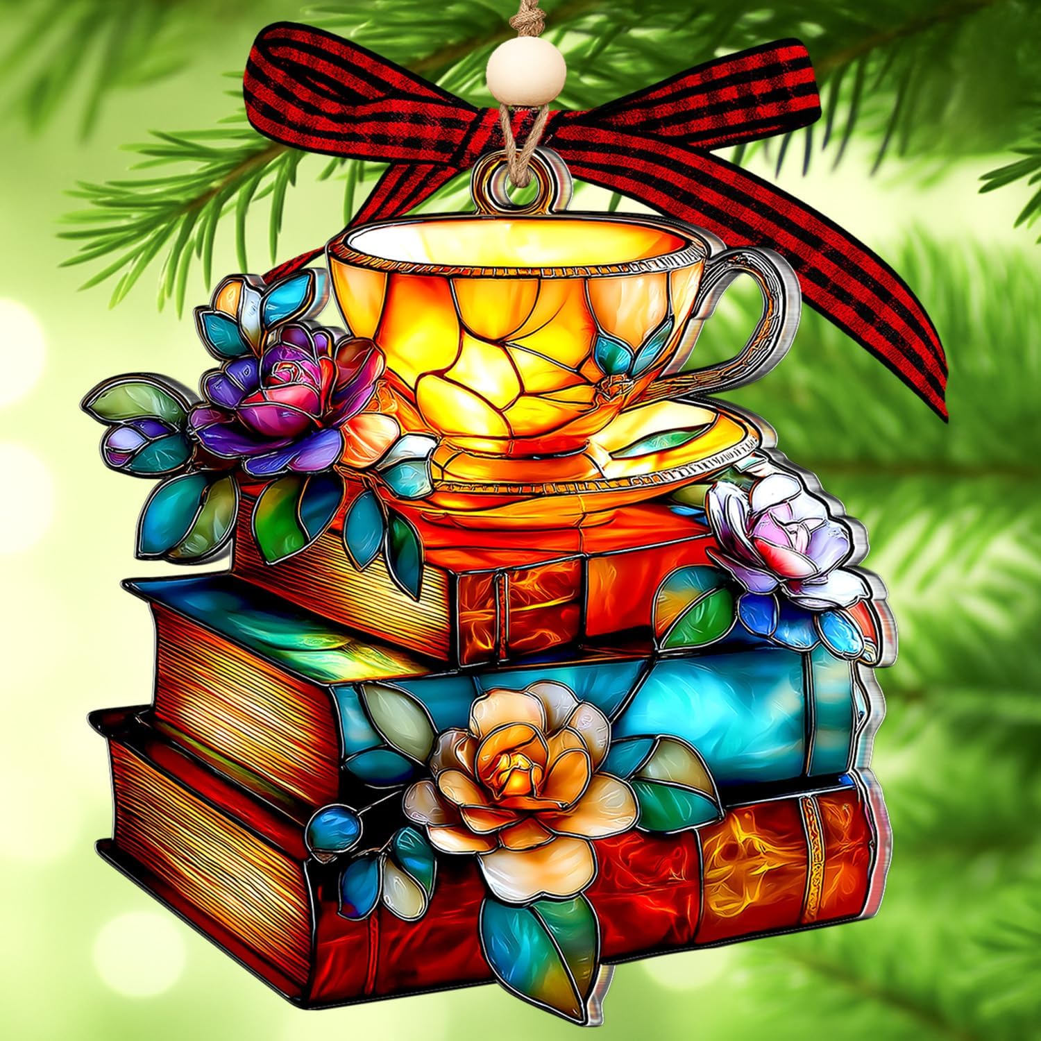 Amazon.com: Book Ornaments for Christmas Tree 2025 - Bookish Tea ...