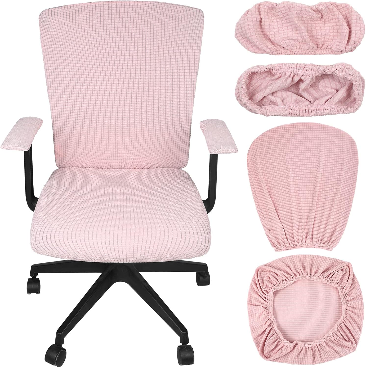 Tallew 4 Pcs Office Chair Covers Set Computer Universal Protective ...