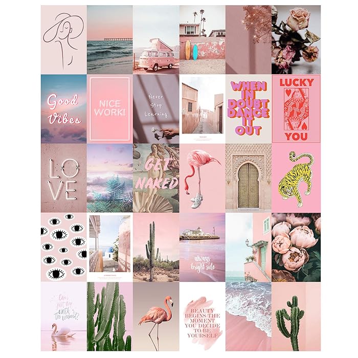 Buy Aesthetic VSCO Wall Collage Kit, 30 Set 4x6 inch, Room Decor for ...