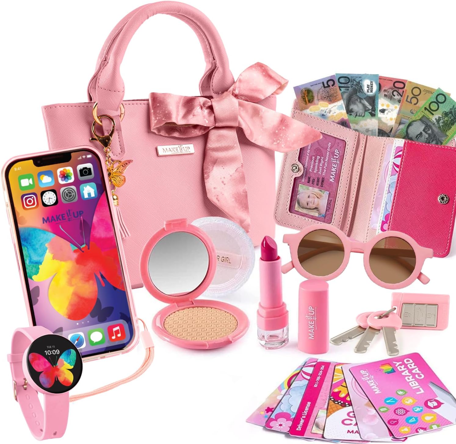 BIQIQI Kids Jewelry Set Little Girls Plush Purses with Necklace ...