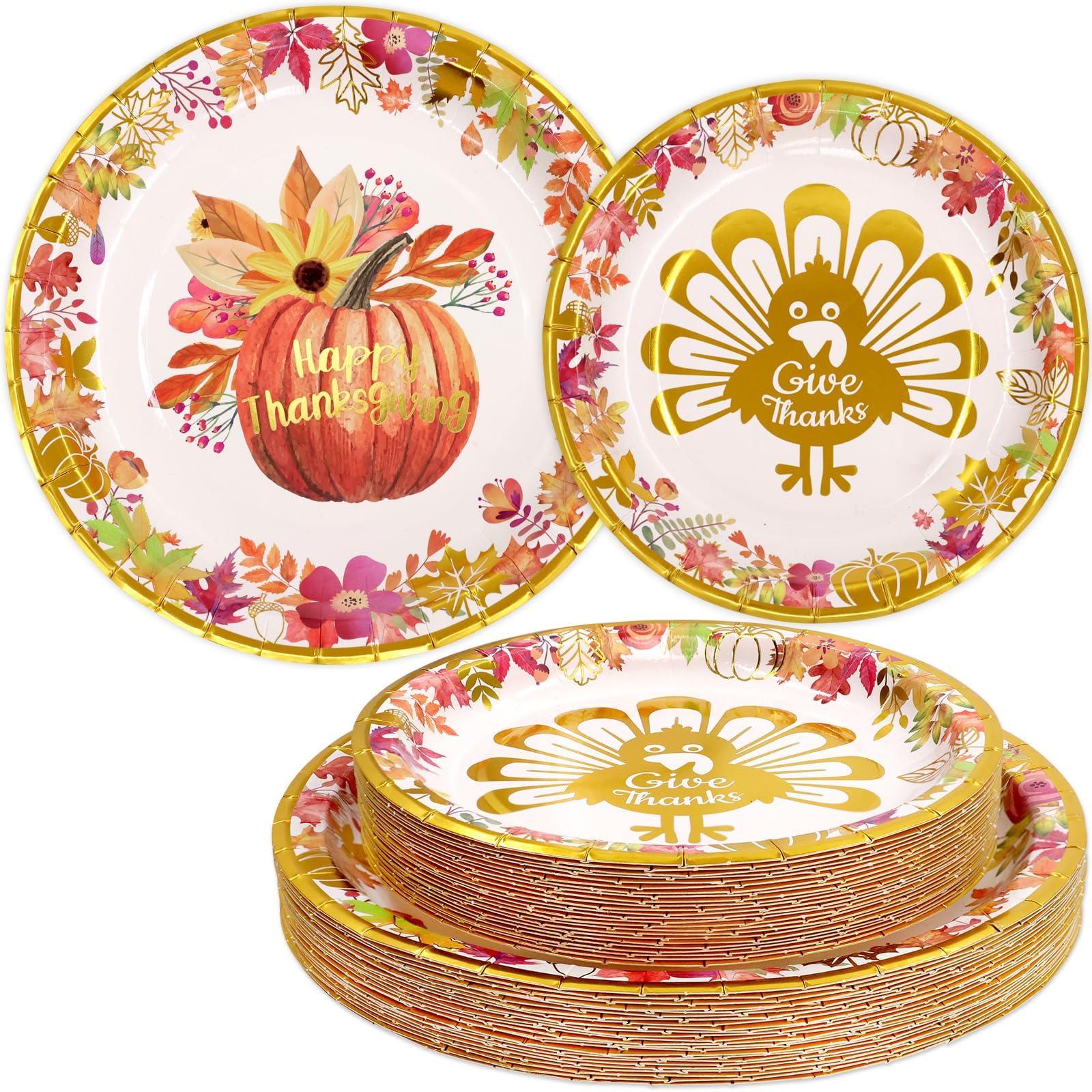 Amazon.com | Fun Express Sweet Fall Square Paper Dessert Plates Fall ...