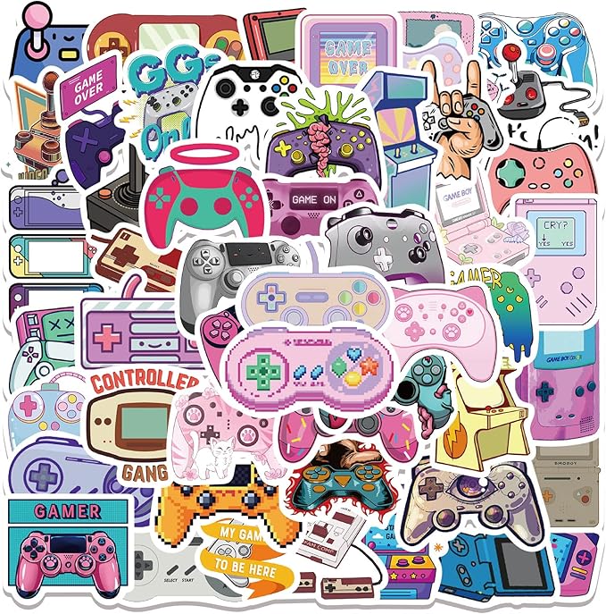 Amazon.com: Game Controller Stickers-60 Gamepad Stickers for Teens ...