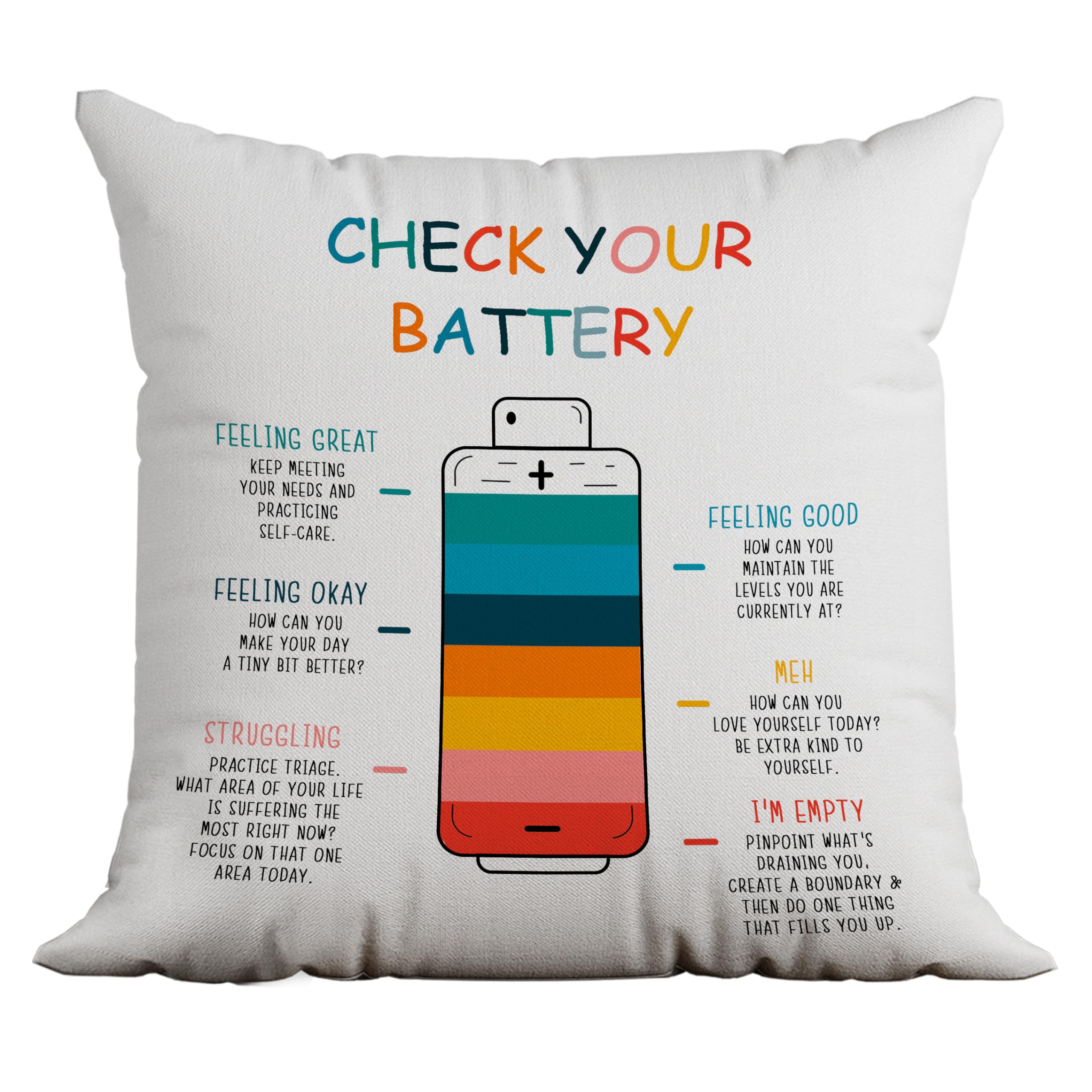 Amazon.com: uinwk Mental Health Pillow Covers 18x18,Therapist Office ...