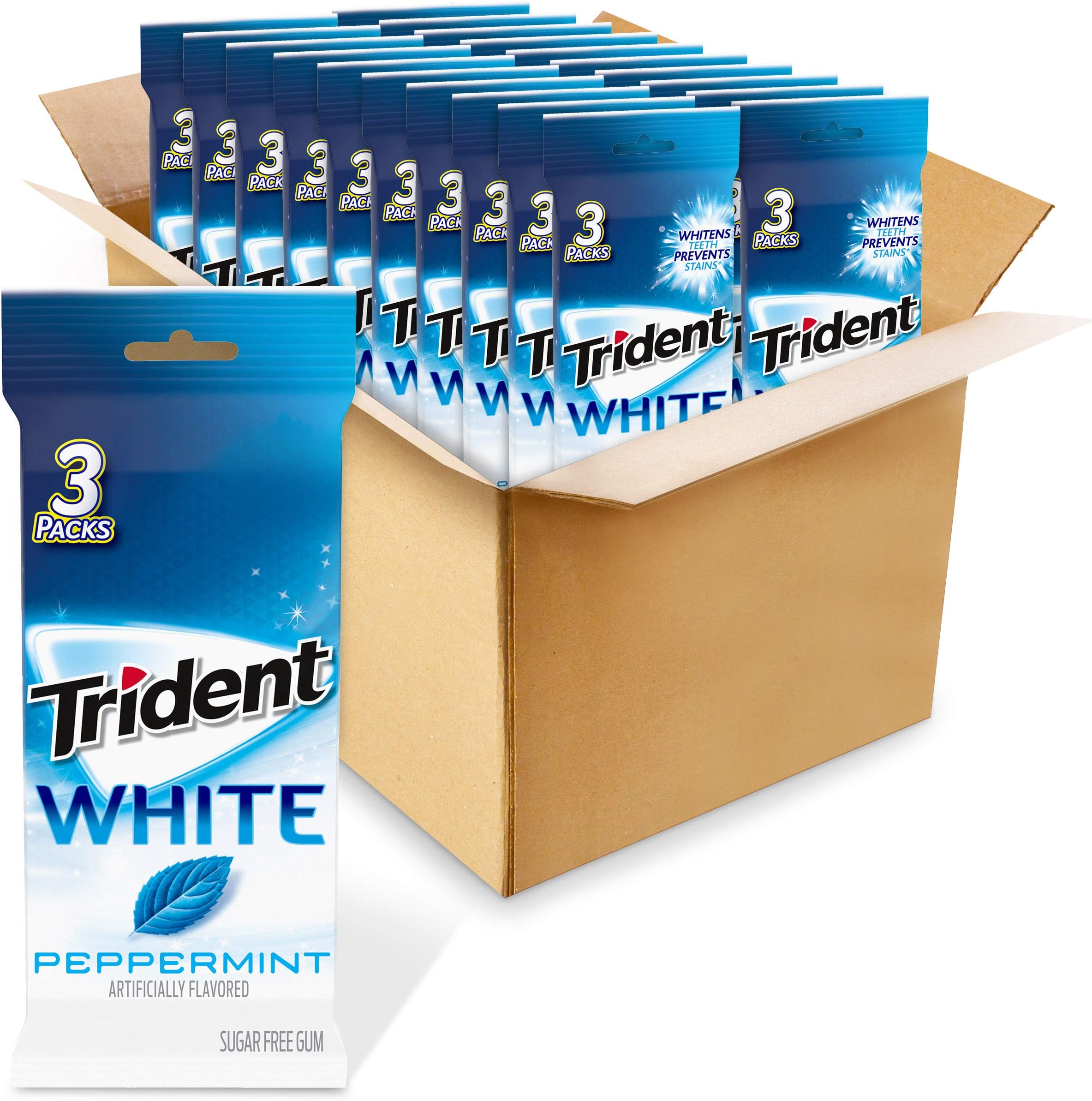 Amazon.com : Trident Perfect Peppermint Sugar Free Gum, 12 Packs of 14 ...