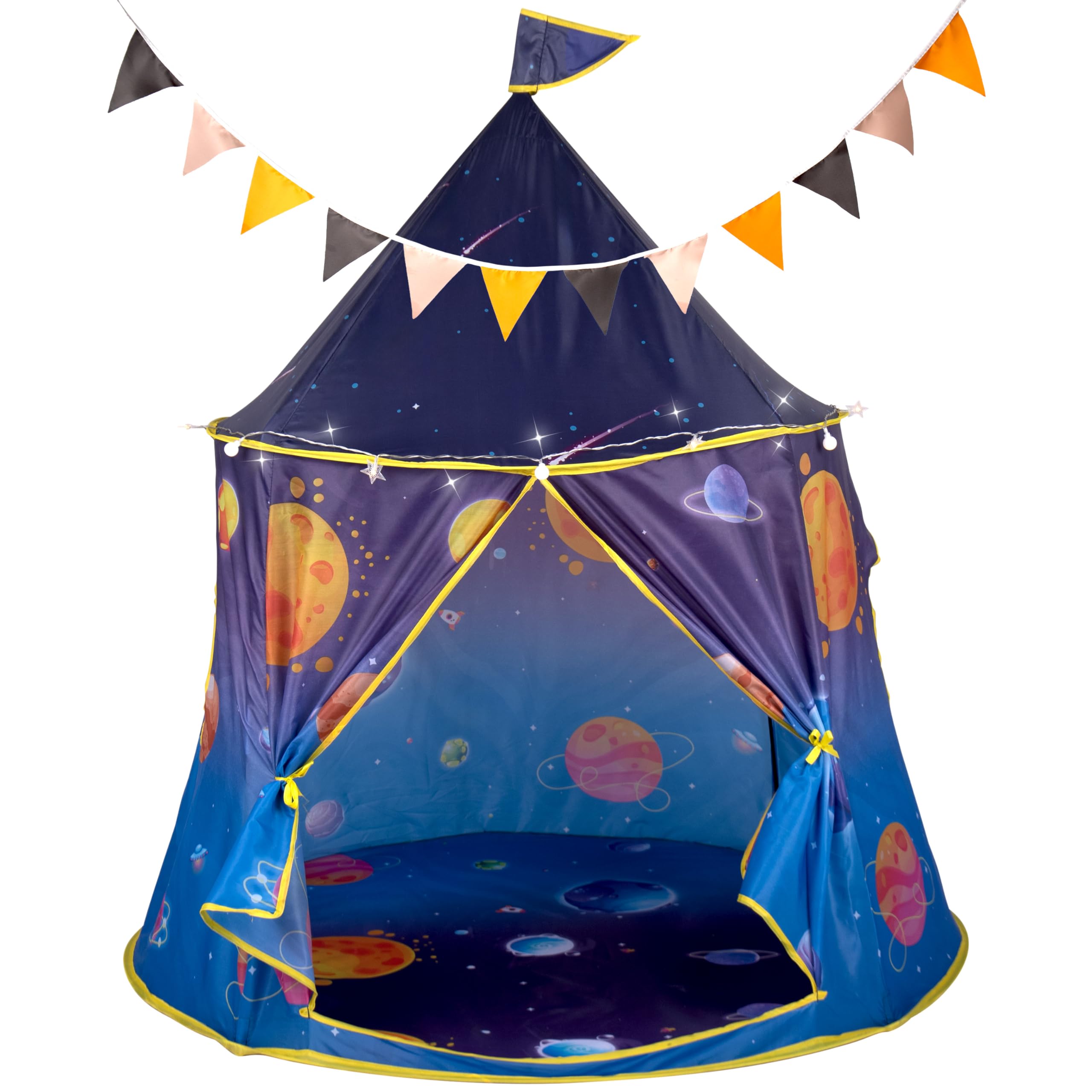 RELSY Kid’s Space Pop Up Tent Blue Space Tent For Kids With Planets ...