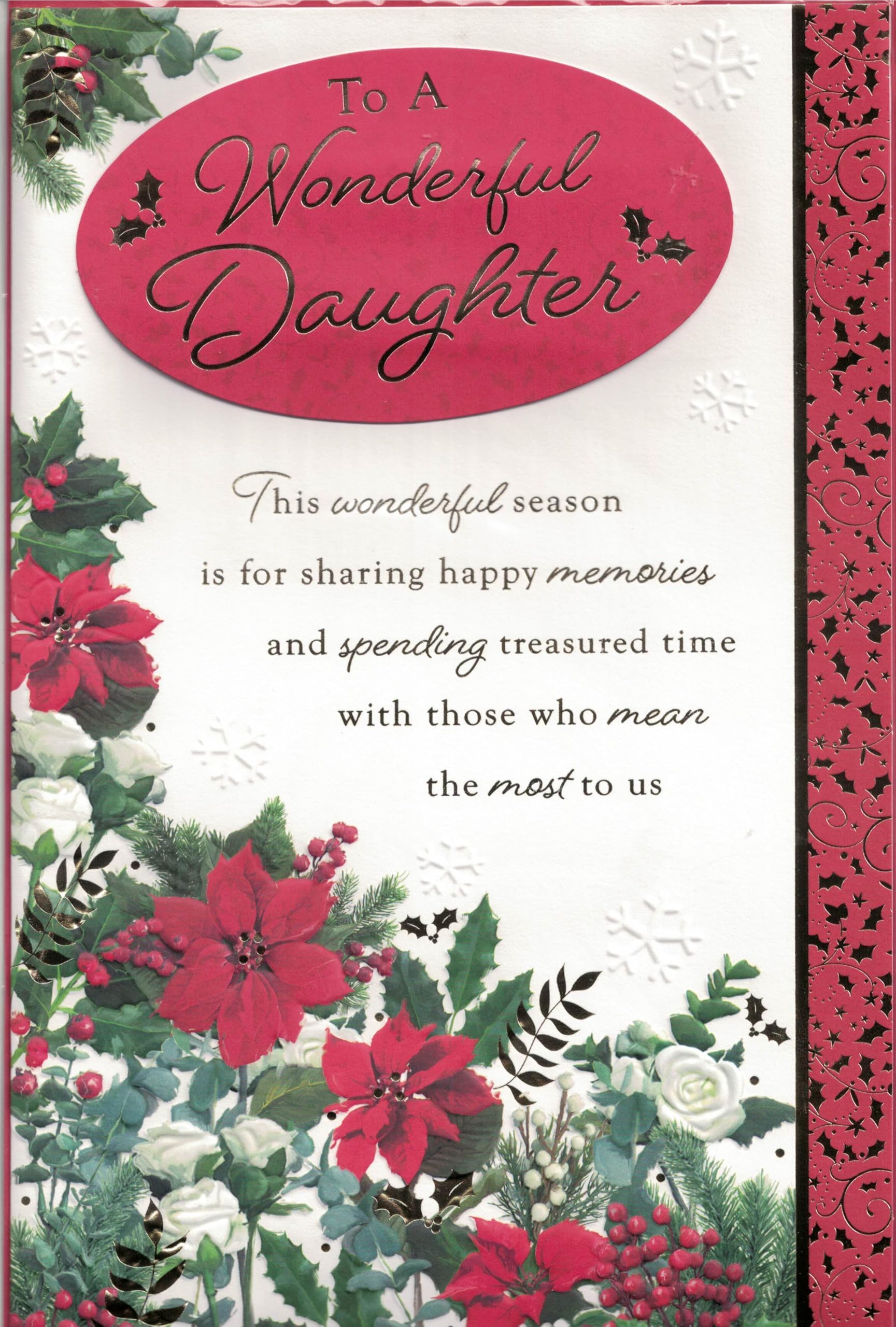 ICG Very Special Daughter Christmas Card - Gorgeous Christmas Tree with ...