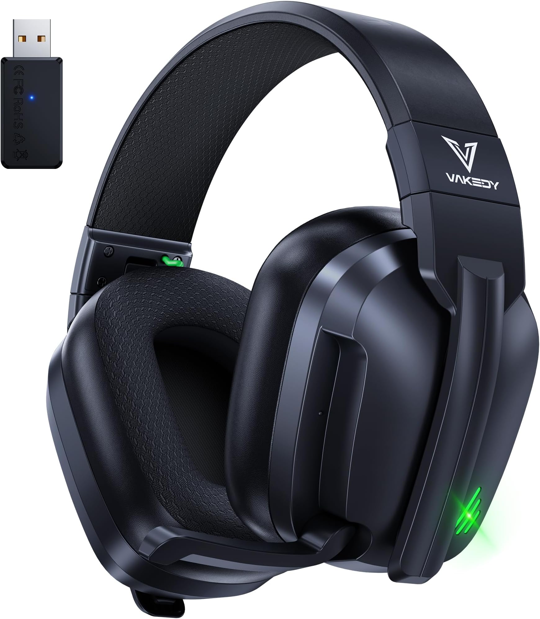 Vakedy Wireless Gaming Headset for PS5,PS4,PS4 Pro, Nintendo Switch,Mac ...