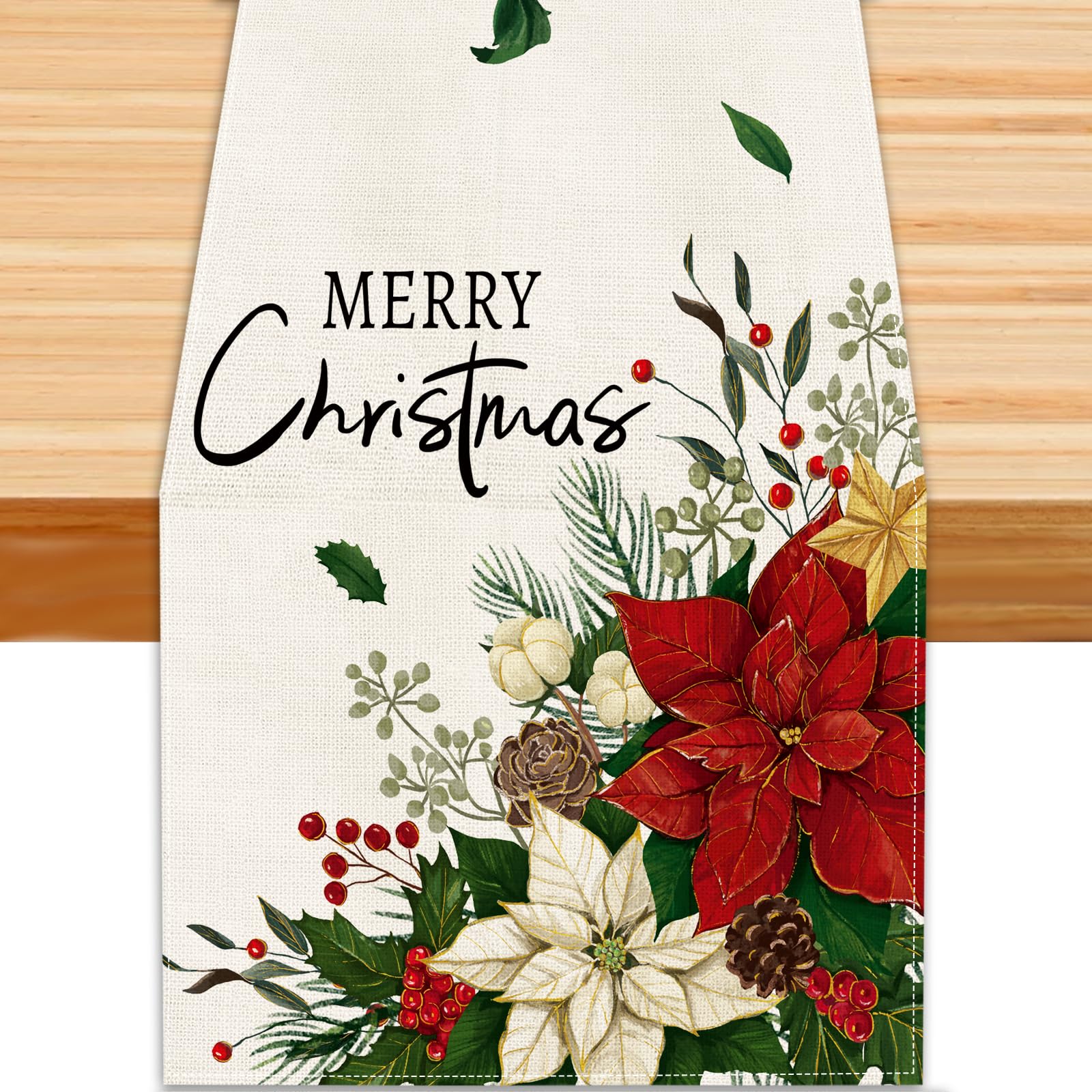 Amazon.com: Heirloom Haven Merry Christmas Winter Table Runner, 13x72 ...