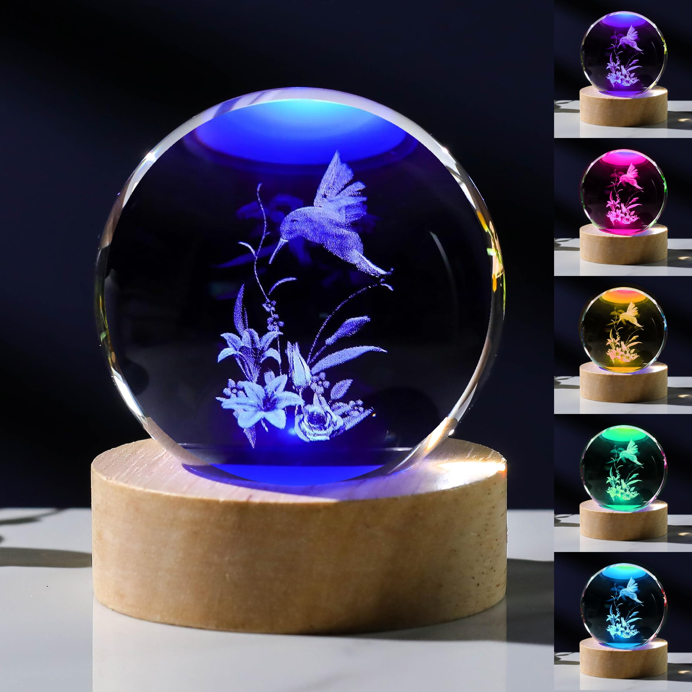 Amazon.com: Precious Memorial 3D Hummingbird Gifts for Women Crystals ...