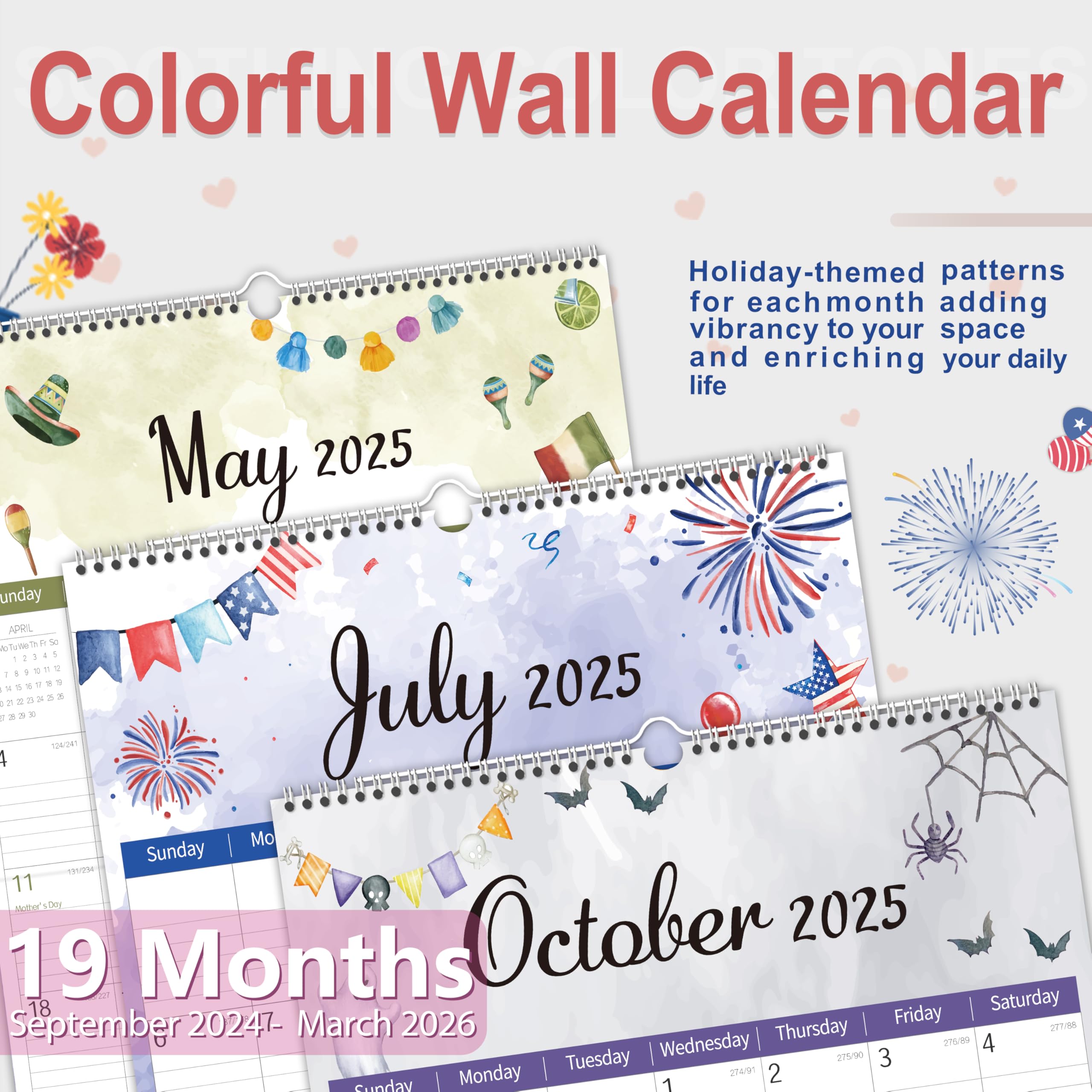 Snapklik.com : GuassLee Large Wall Calendar 2024-2025, 22x15 Inch Big ...