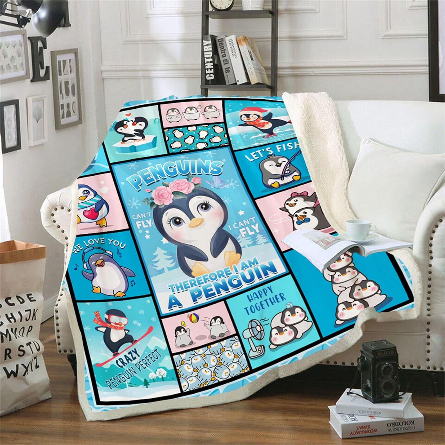 Amazon.com: Penguin Blanket, Penguin Gifts, Penguin Gifts for Women Men ...