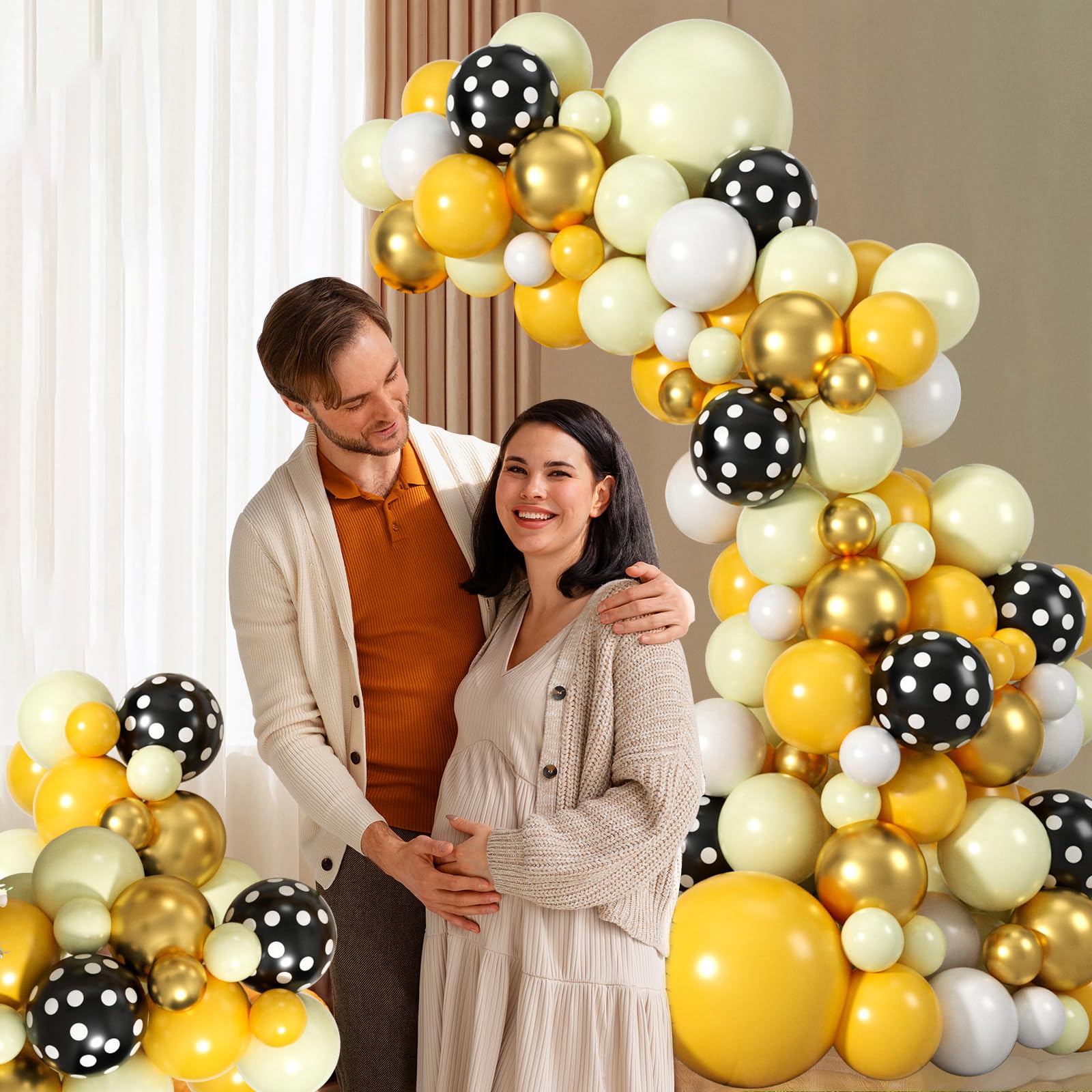 Snapklik.com : Bee Balloons Arch Garland Kit, Black Yellow White ...
