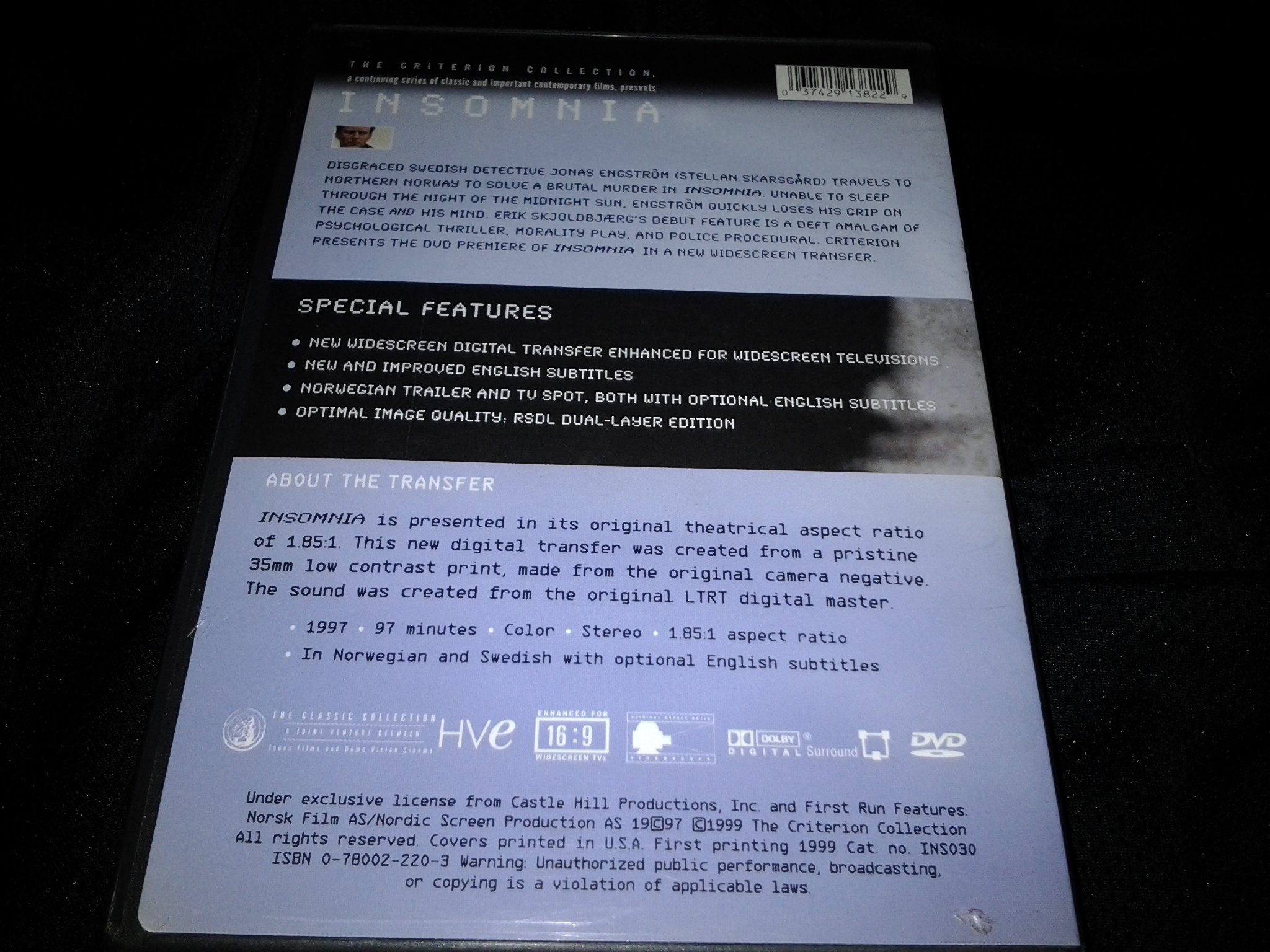 Amazon.com: Insomnia (The Criterion Collection) : Stellan Skarsgrd ...