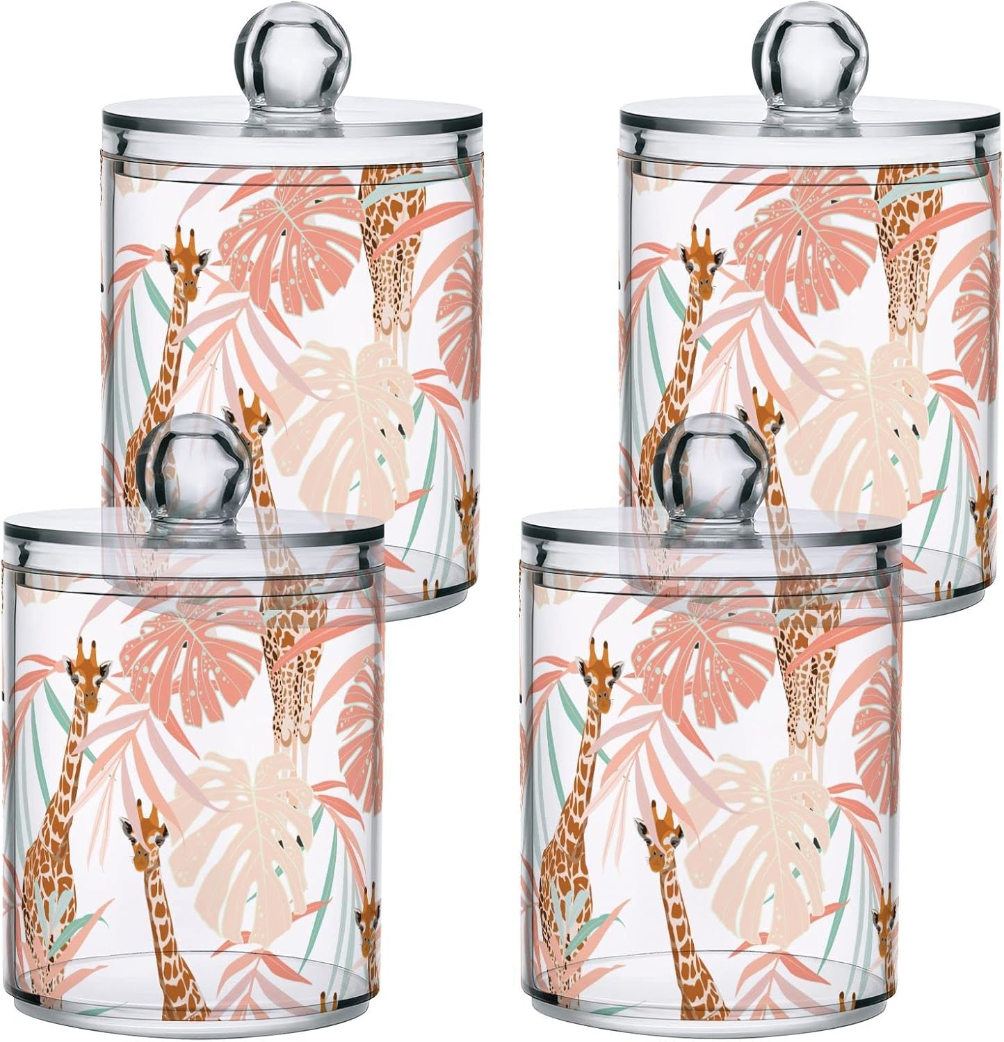 Amazon.com: susiyo 4 Pack Bathroom Vanity Storage Organizer Canister ...