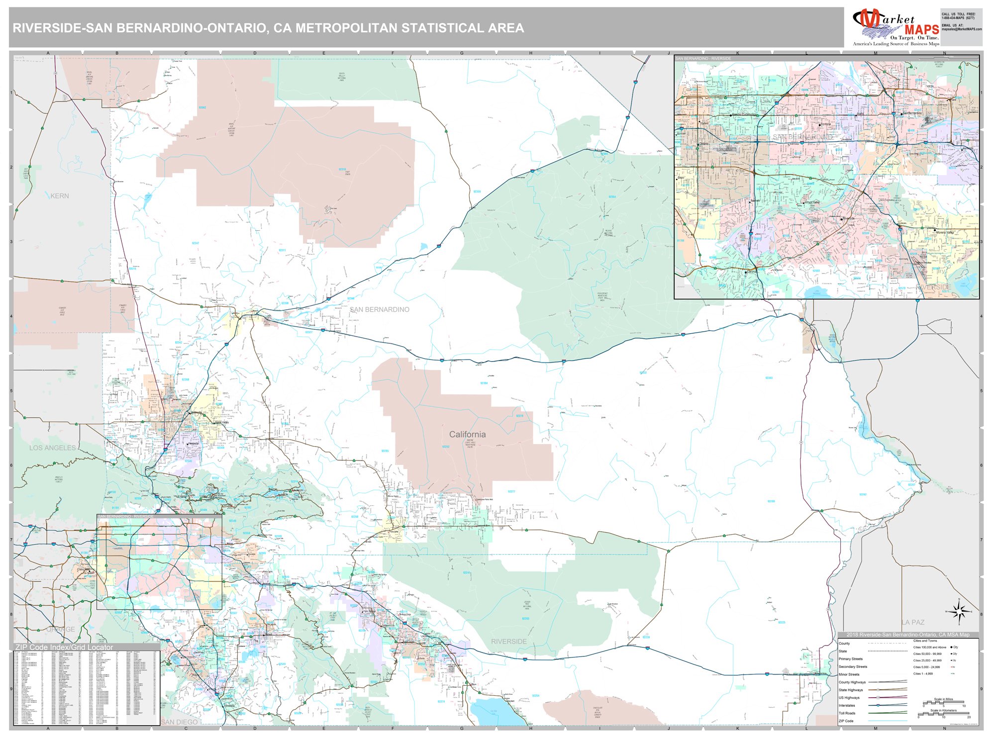 Mapa De Códigos Postales De Ontario Y California