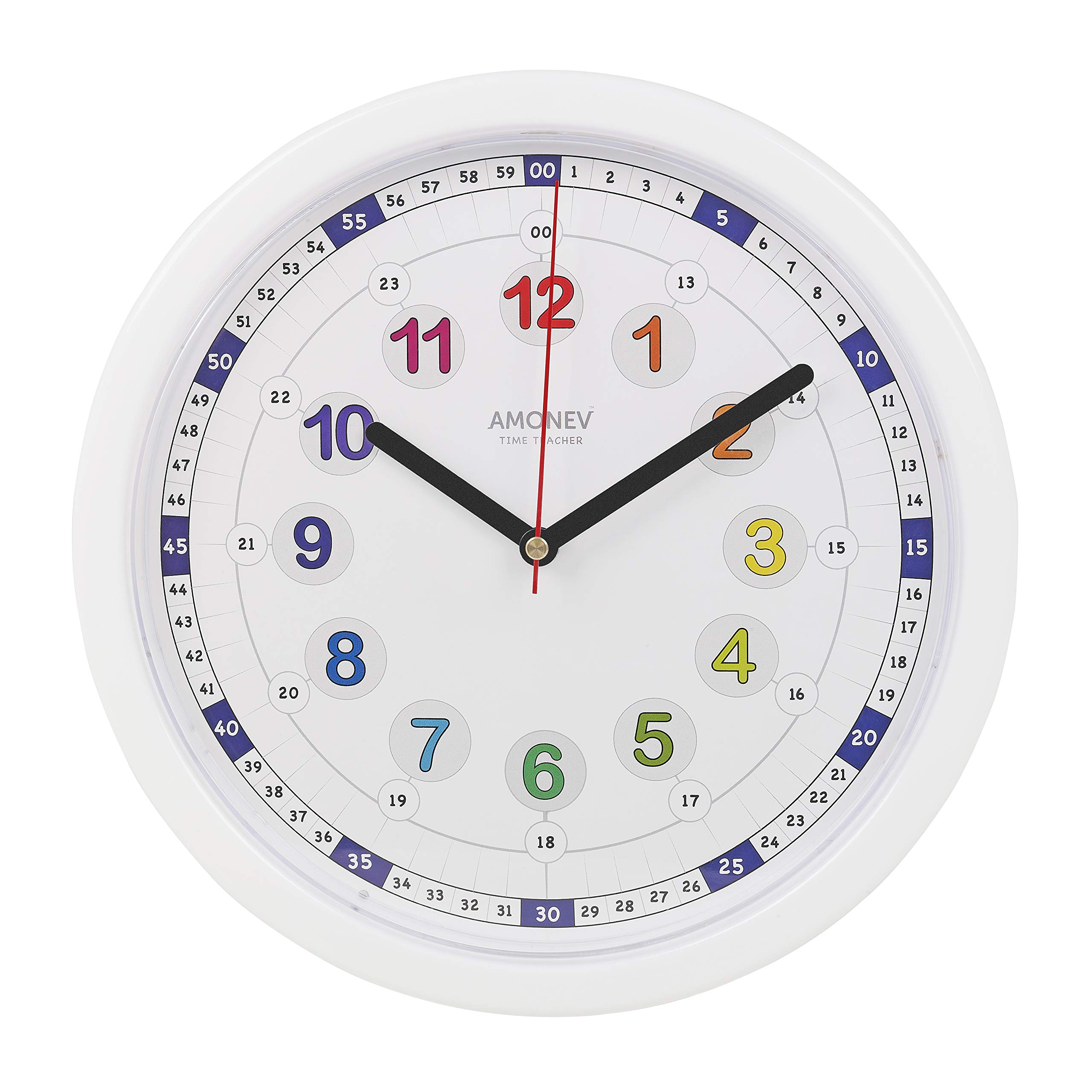 Buy Amonev Time Teacher Clock Children Silent Wall Clock Easy To Read Buy Amonev Time Teacher Clock Children Silent Wall Clock Easy To Read