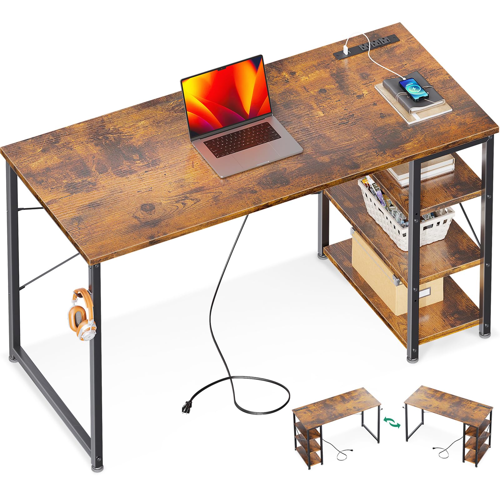 Snapklik.com : AODK Laptop Desk Office Desk, 48 Inch Computer Desk