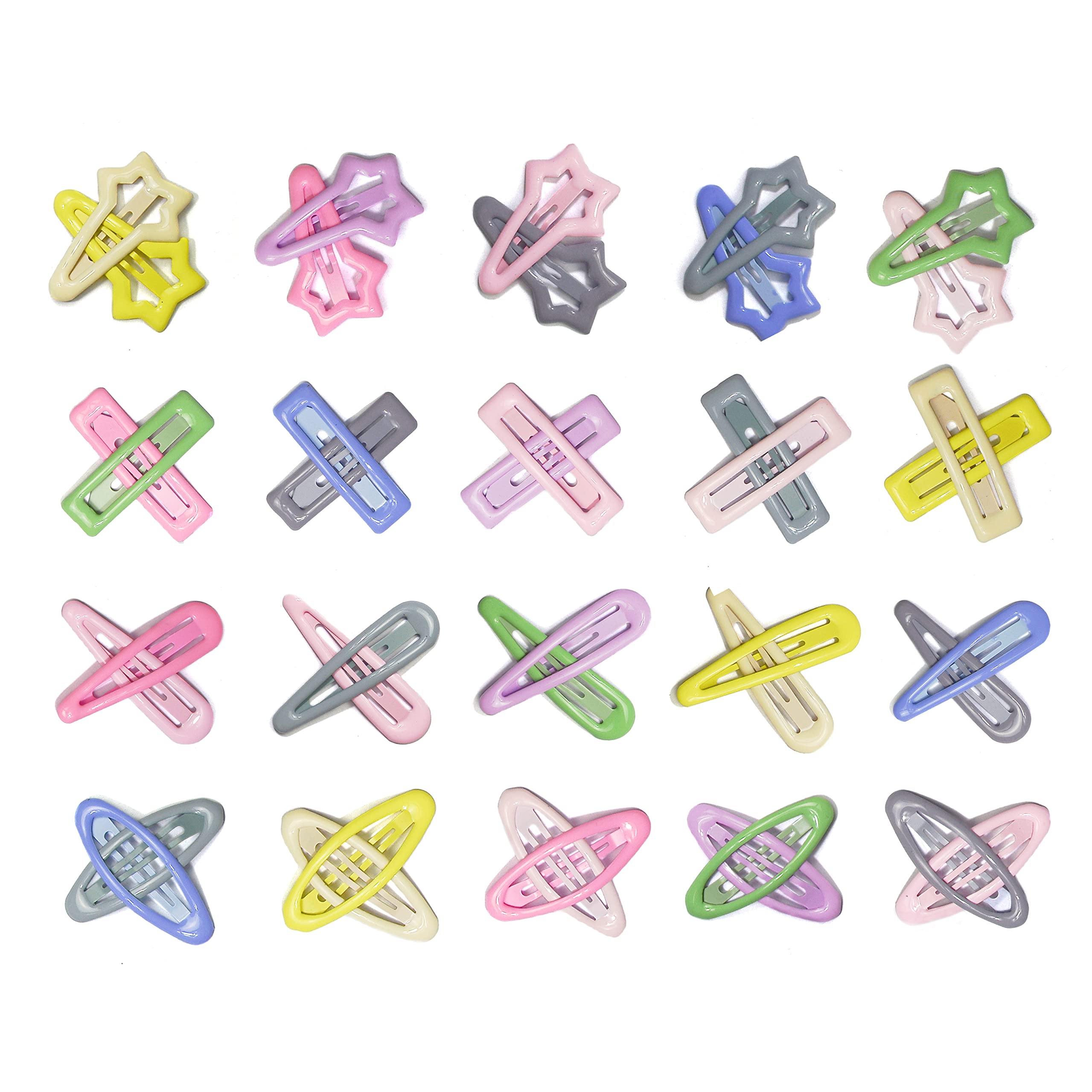 BIANHUAN パッチンどめ ヘアクリップ ヘアピン かみどめ クリップ ヘアアクセサリー 髪飾り 髪留め 前髪クリップ 40点セット か