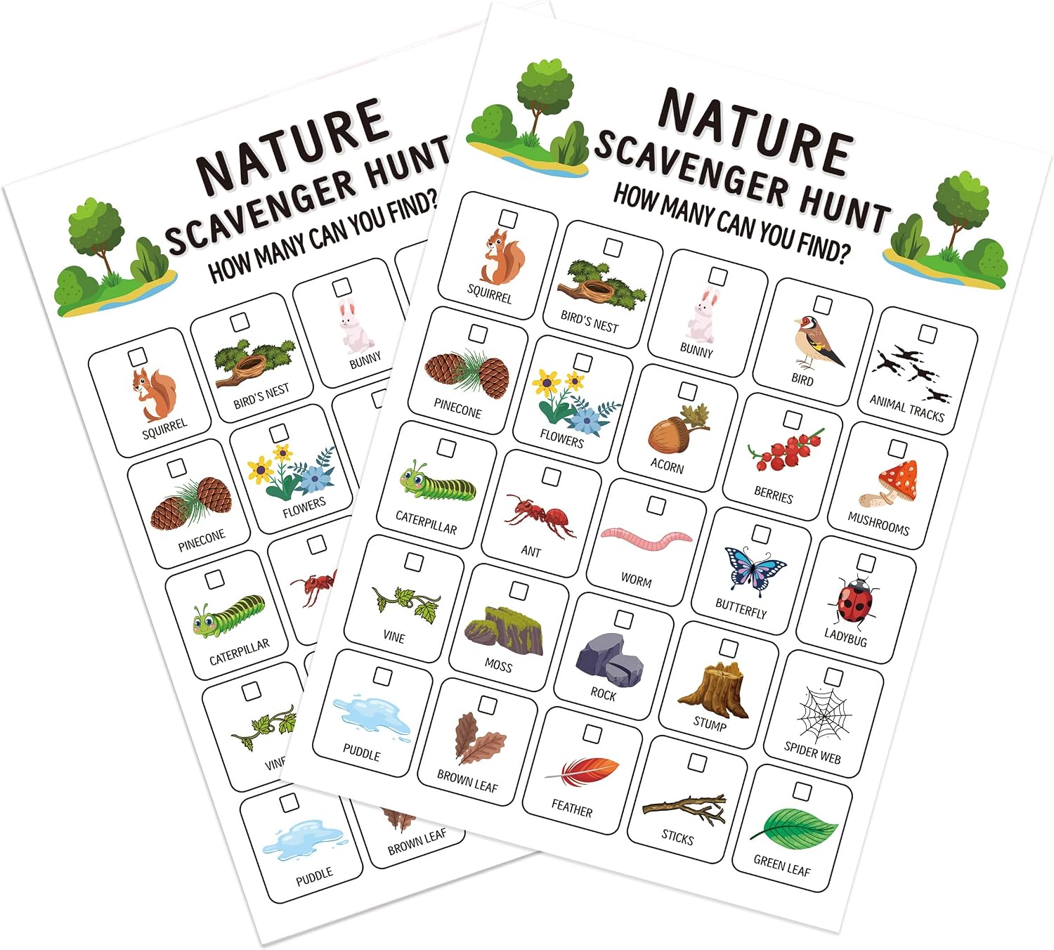 Amazon.com: OXEDP Nature Scavenger Hunt, Camping Games Travel ...