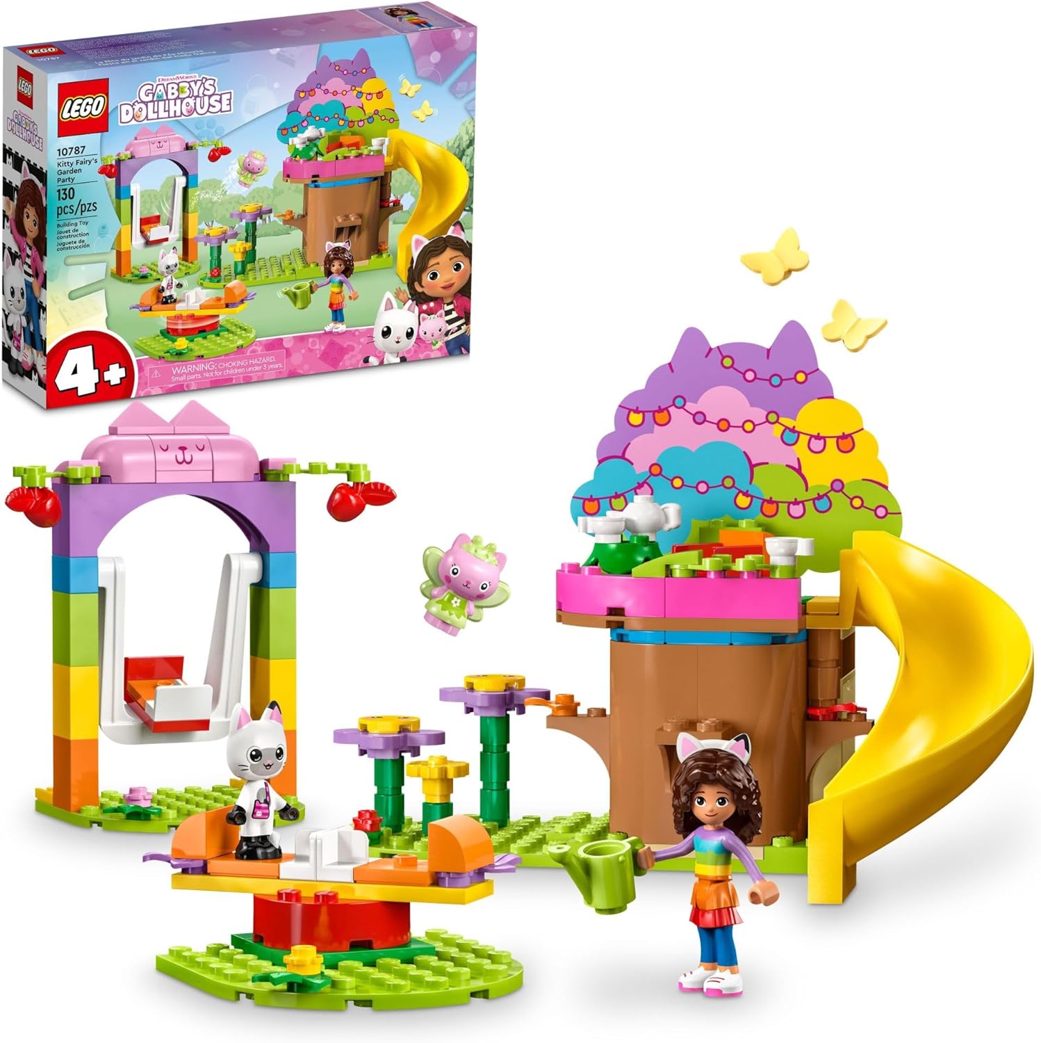 LEGO Gabby's Dollhouse Kitty Fairy’s Garden Party 10787 Building Toy ...