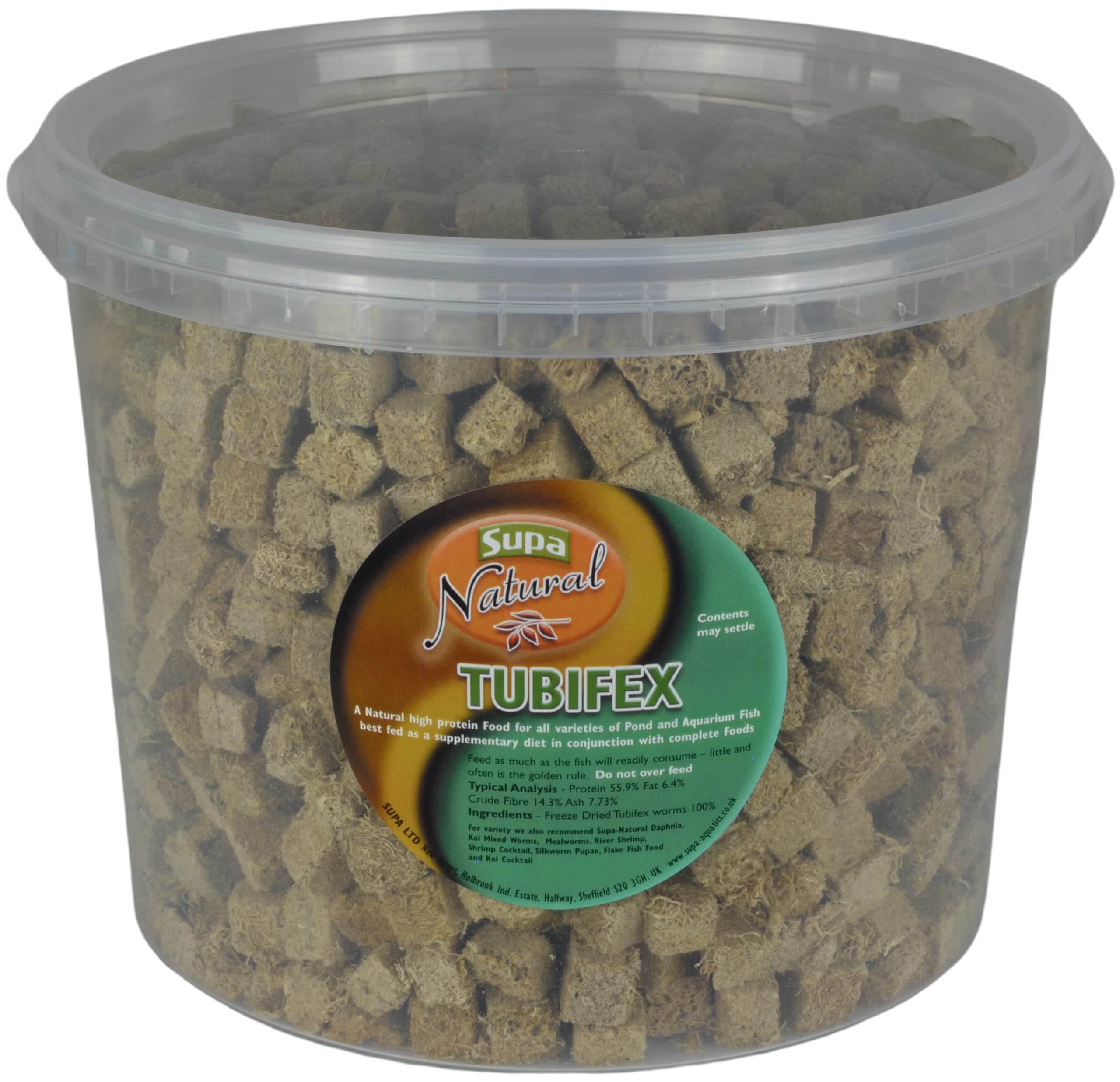 Supa Natural Tubifex, 3 Litre Bucket, Highly Nutritious Protein Rich ...