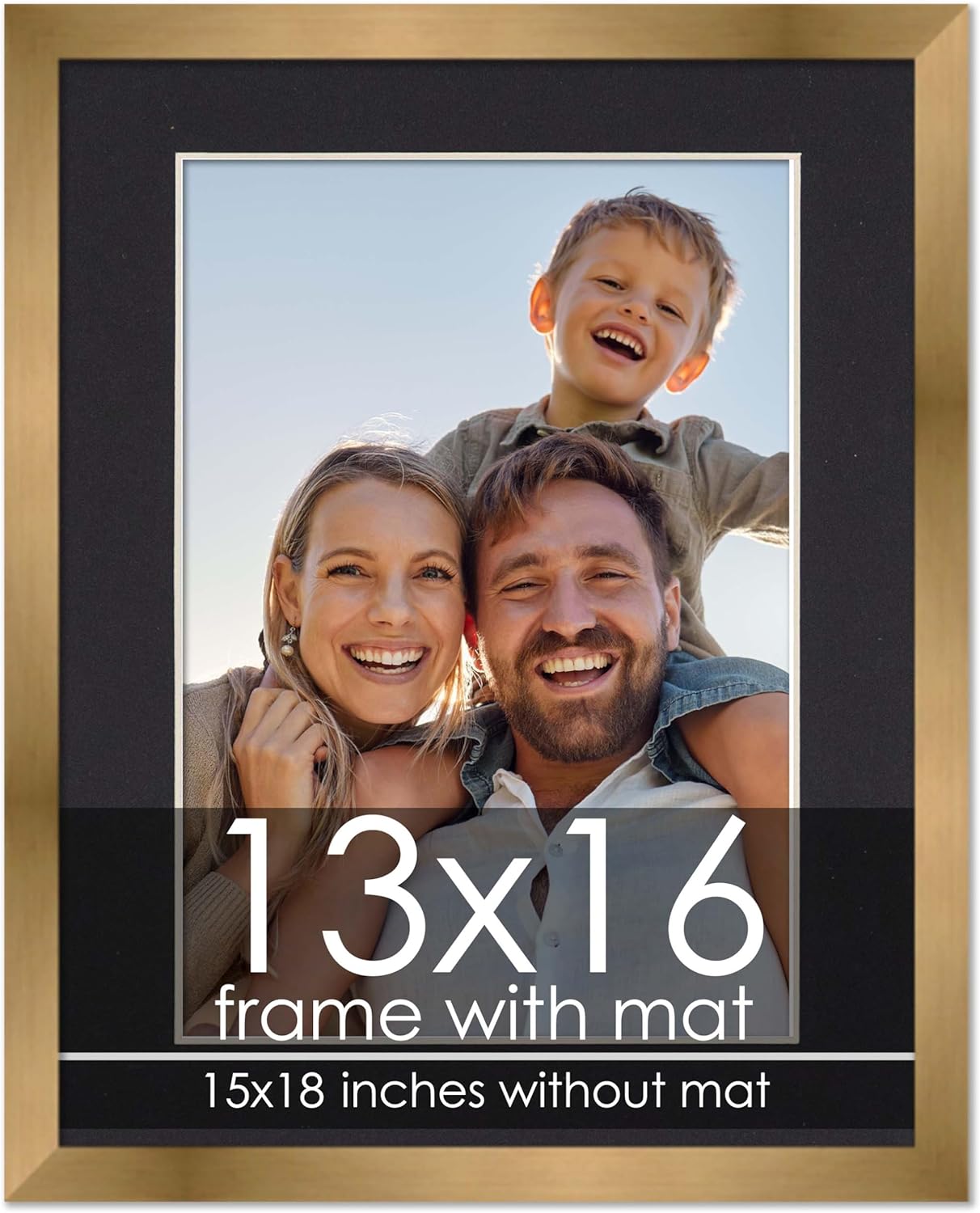 Amazon.com - 13x16 Frame with Mat - Bronze 15x18 Frame Wood Made to ...