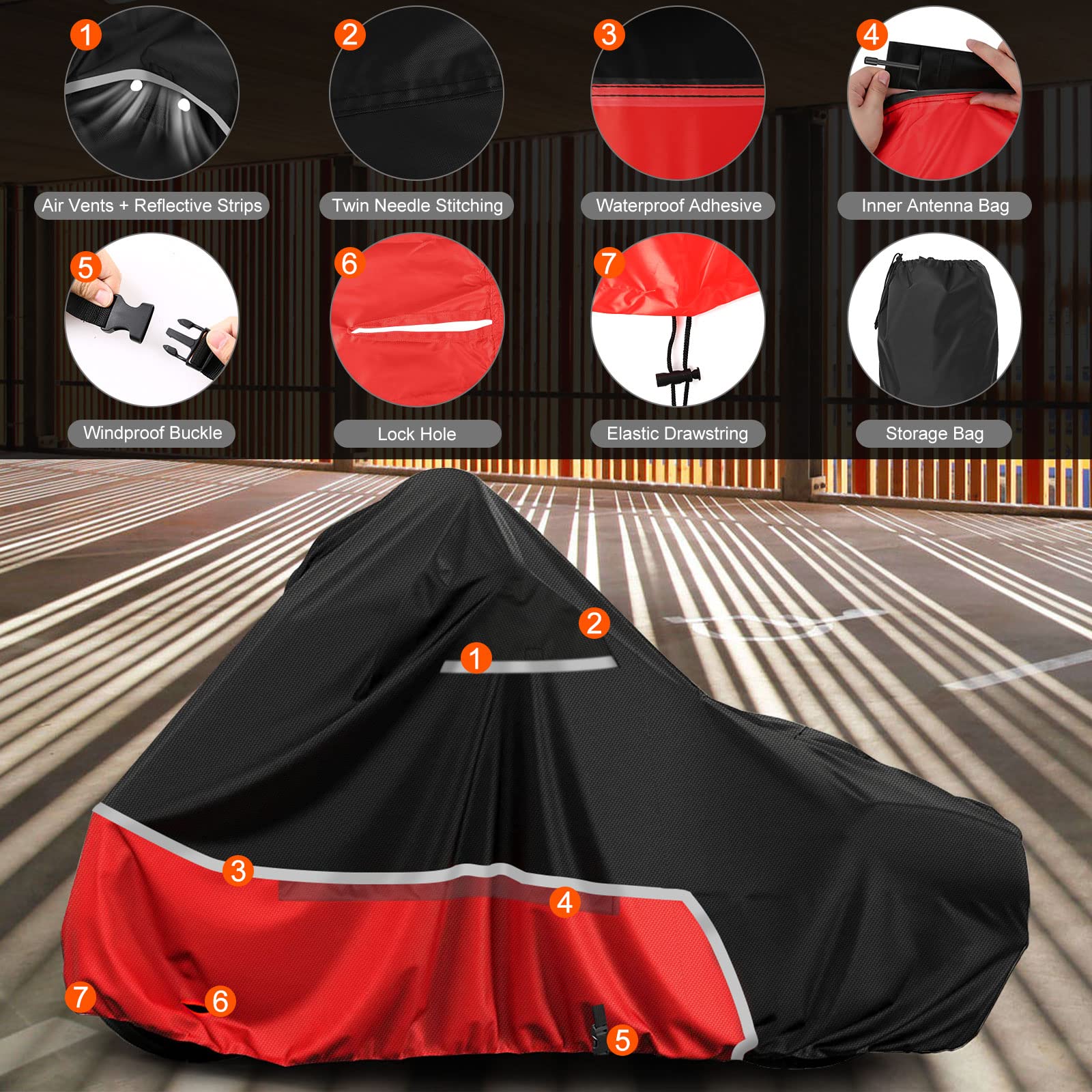 Snapklik.com : Waterproof Motorcycle Cover Replace For Harley Davidson ...