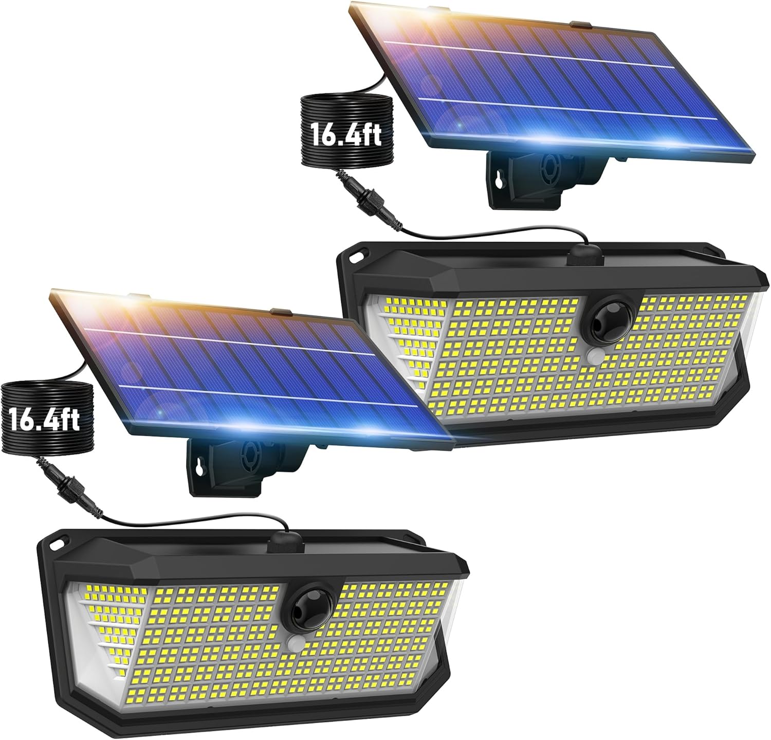 Solar Lights Outdoor with Motion Sensor: 416 LED 3000LM Bright Solar ...
