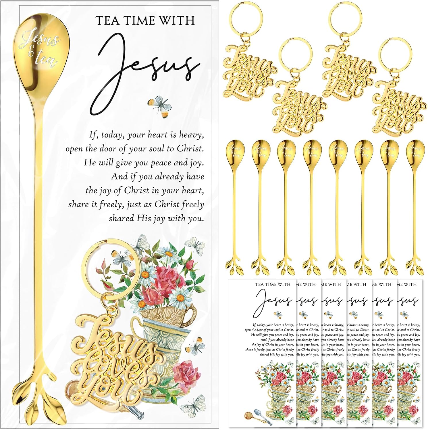 Amazon.com: Skybooly 12 Sets Tea Party Favors for Women Christian Tea ...