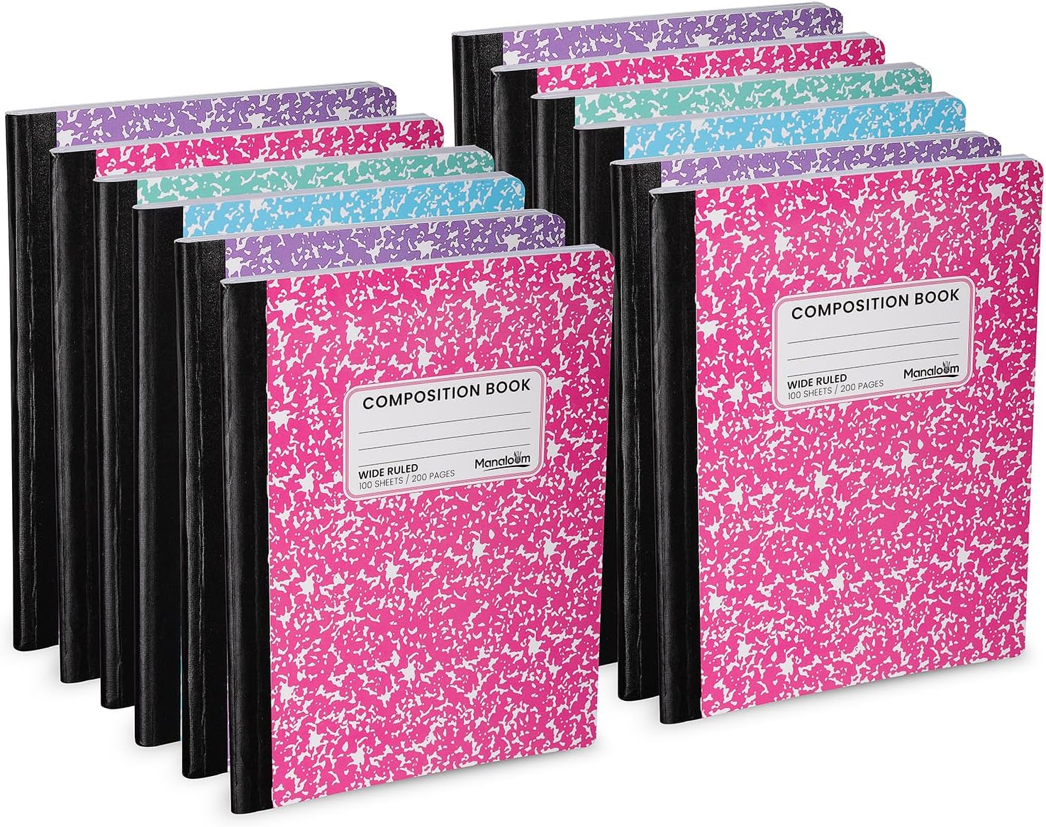 Amazon.com : Wide Ruled Composition Notebook, Wide Ruled Notebooks Wide ...