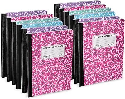 Amazon.com : Wide Ruled Composition Notebook, Wide Ruled Notebooks Wide ...