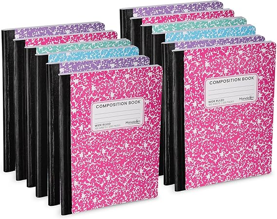 Amazon.com : Wide Ruled Composition Notebook, Wide Ruled Notebooks Wide ...