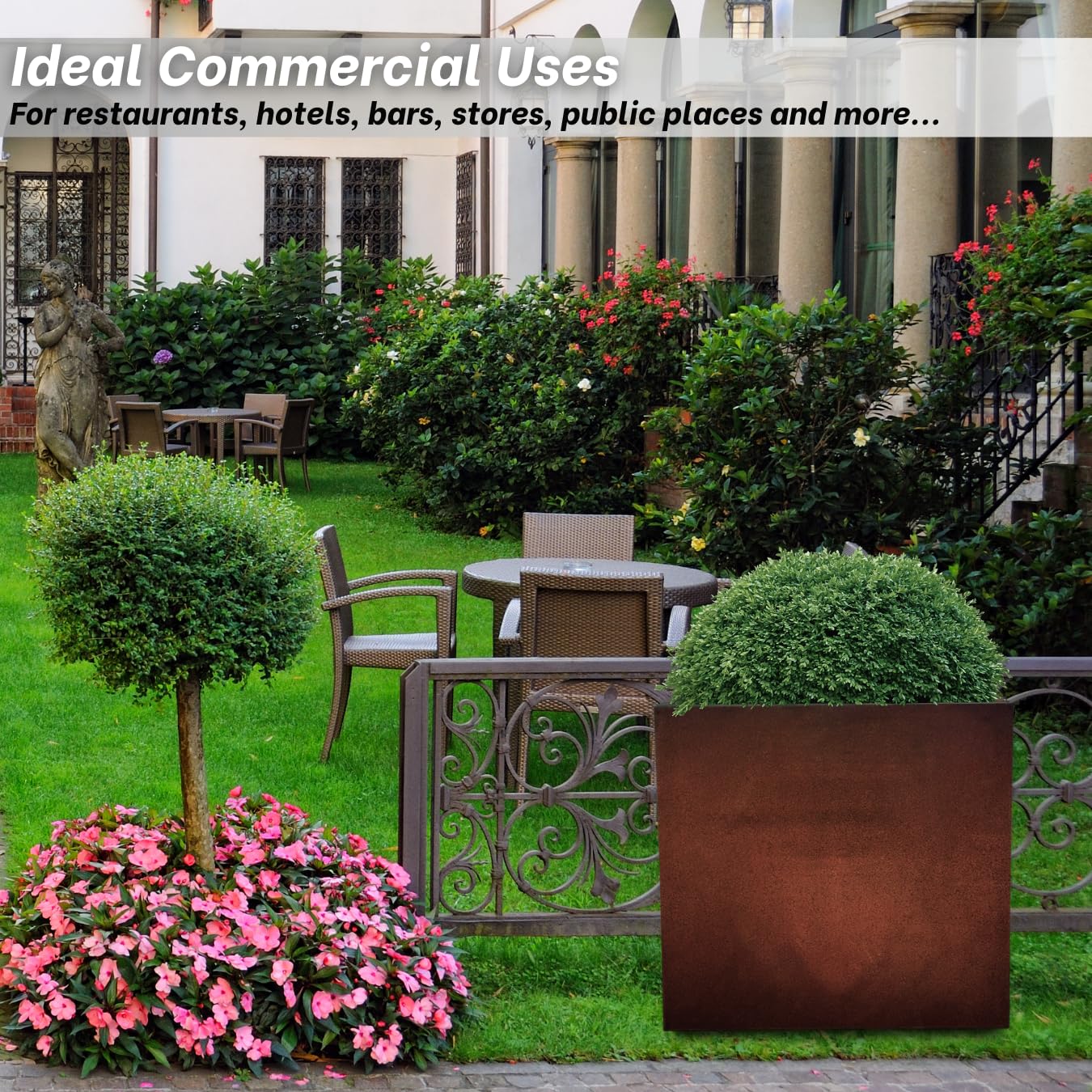 Industrial Planter Boxes Corten Steel Rectangular Planter Box – DIY
