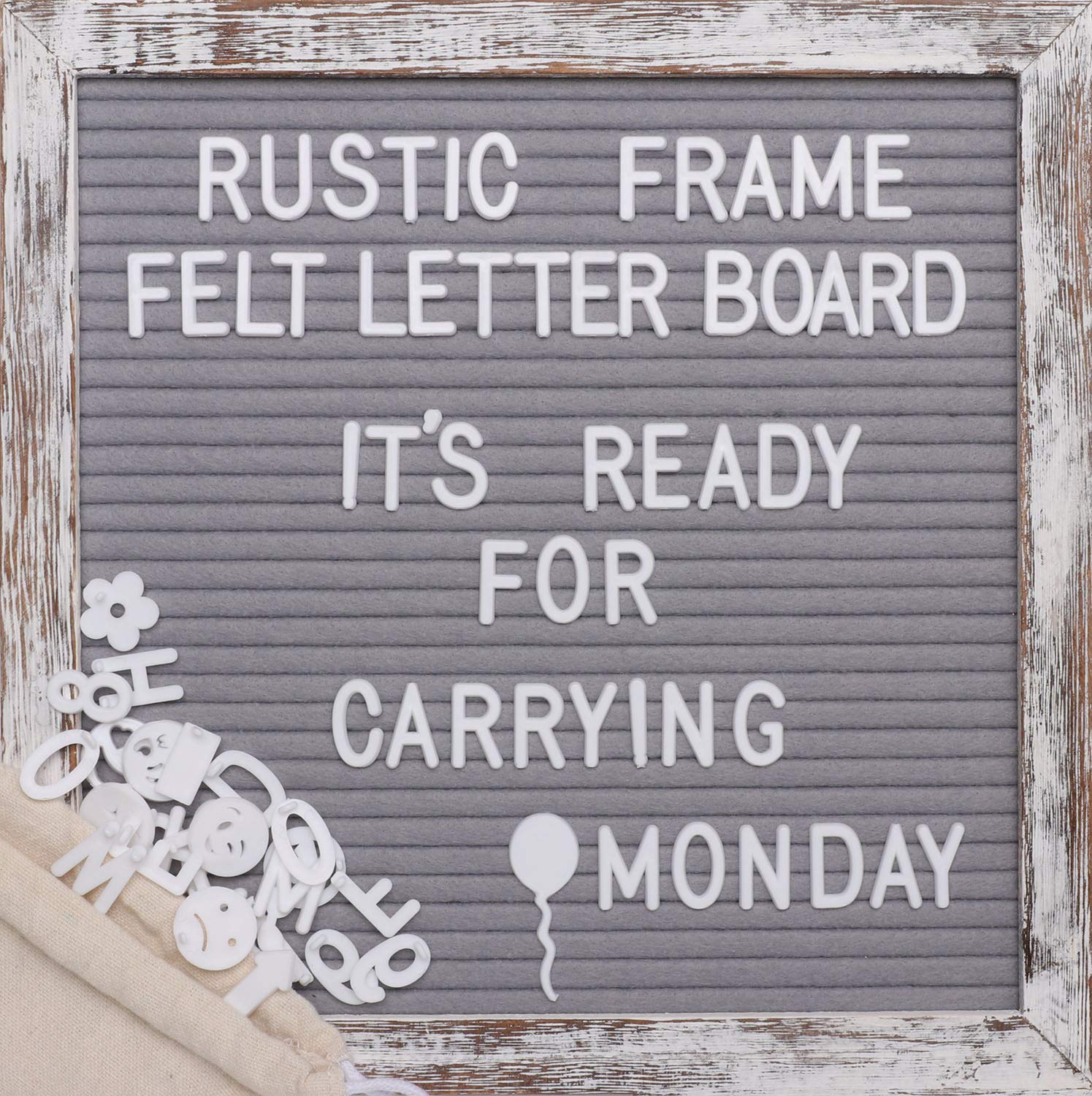 Buy Awefrank Felt Letter Board 10x10 inches with Precut Letters, Rustic ...